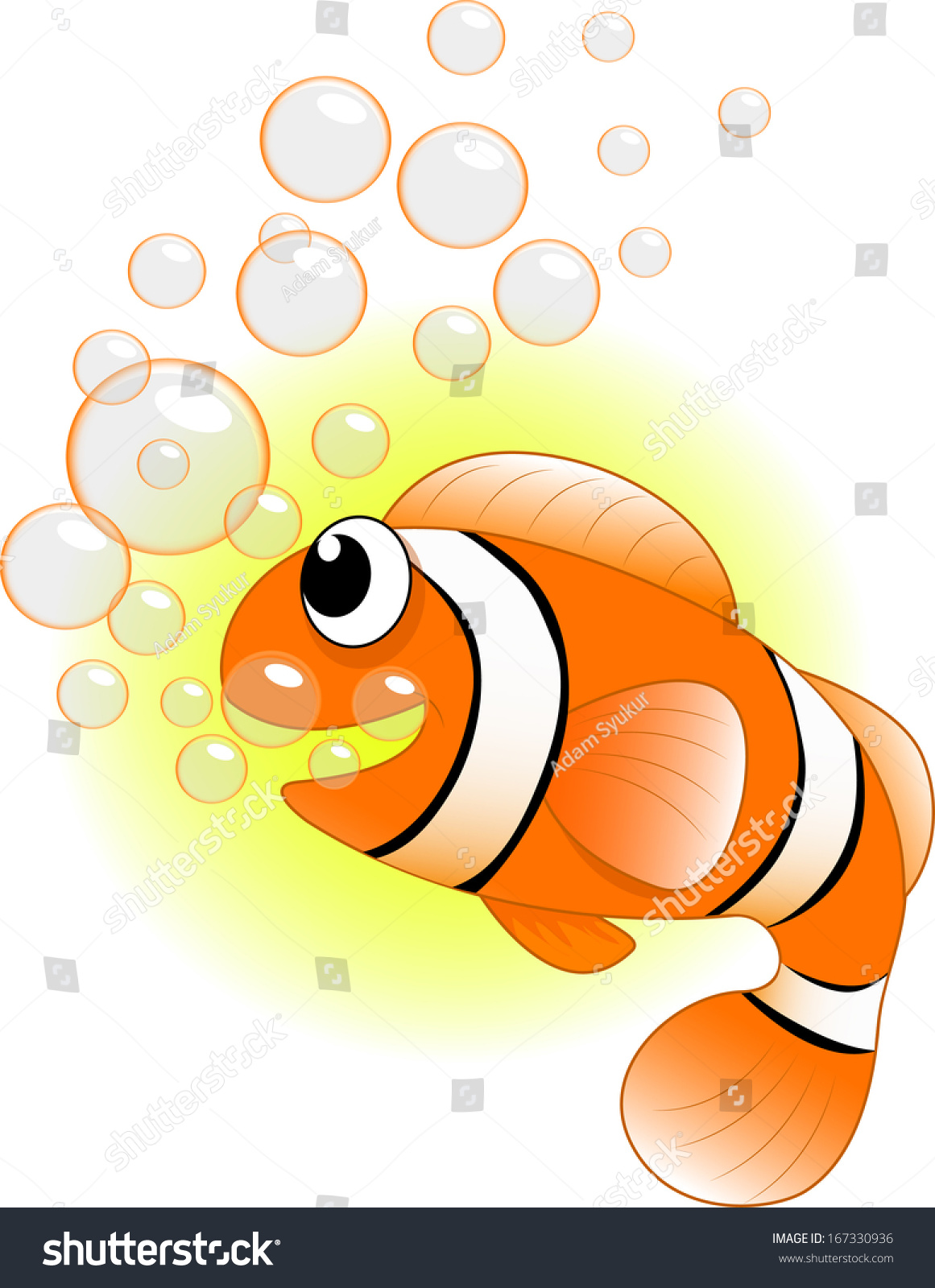 Fish Bubble Cartoon Stock Vector (Royalty Free) 167330936