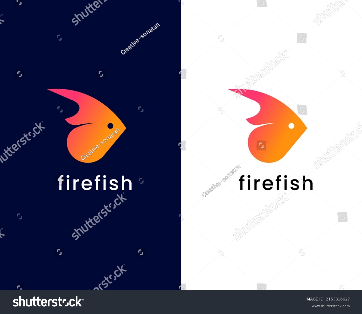 Fish Fire Logo Design Template Stock Vector (Royalty Free) 2153316627 ...