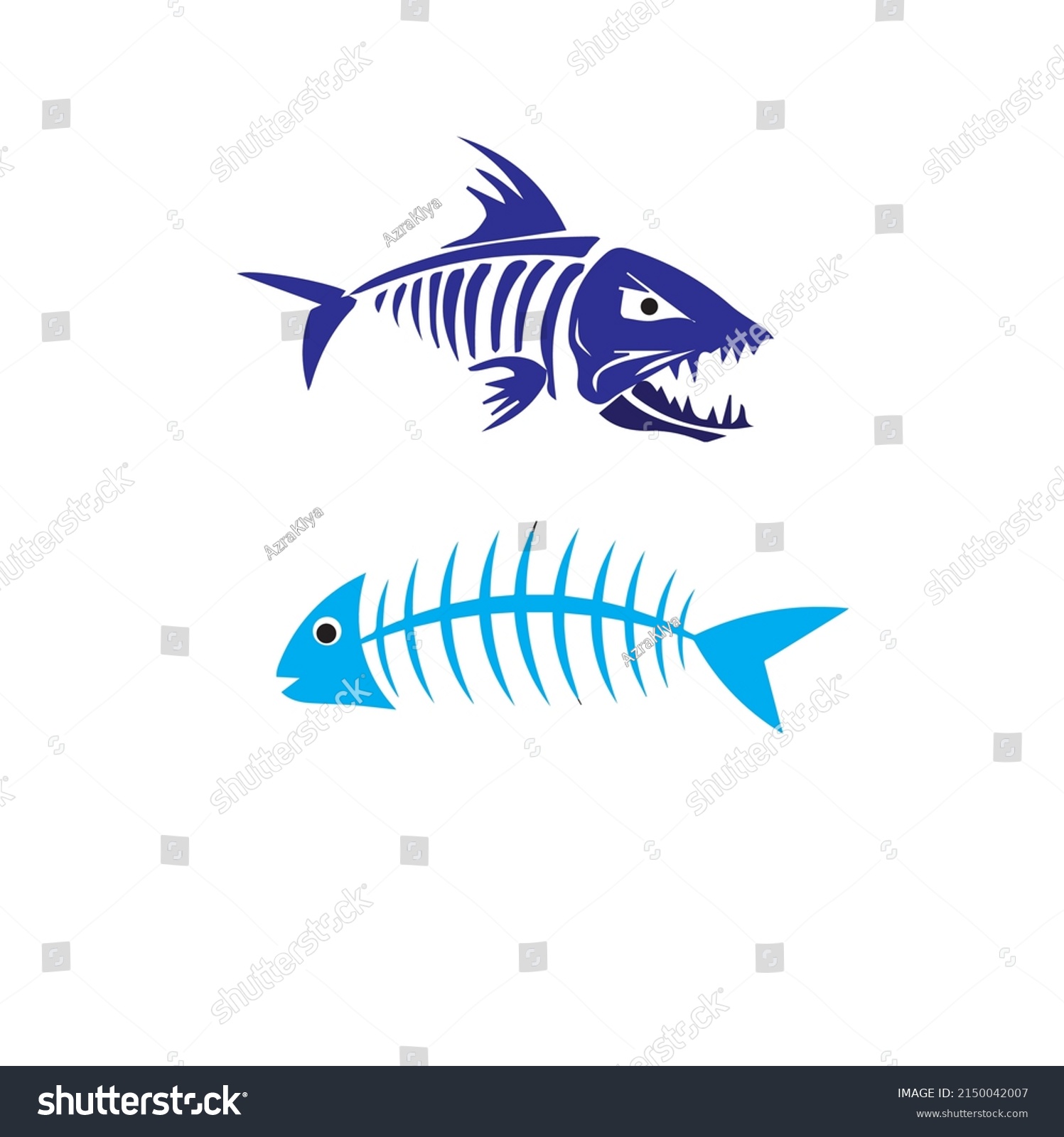 Fishbone Icon Fishbone Isolated Skeleton Vector Stock Vector (Royalty ...