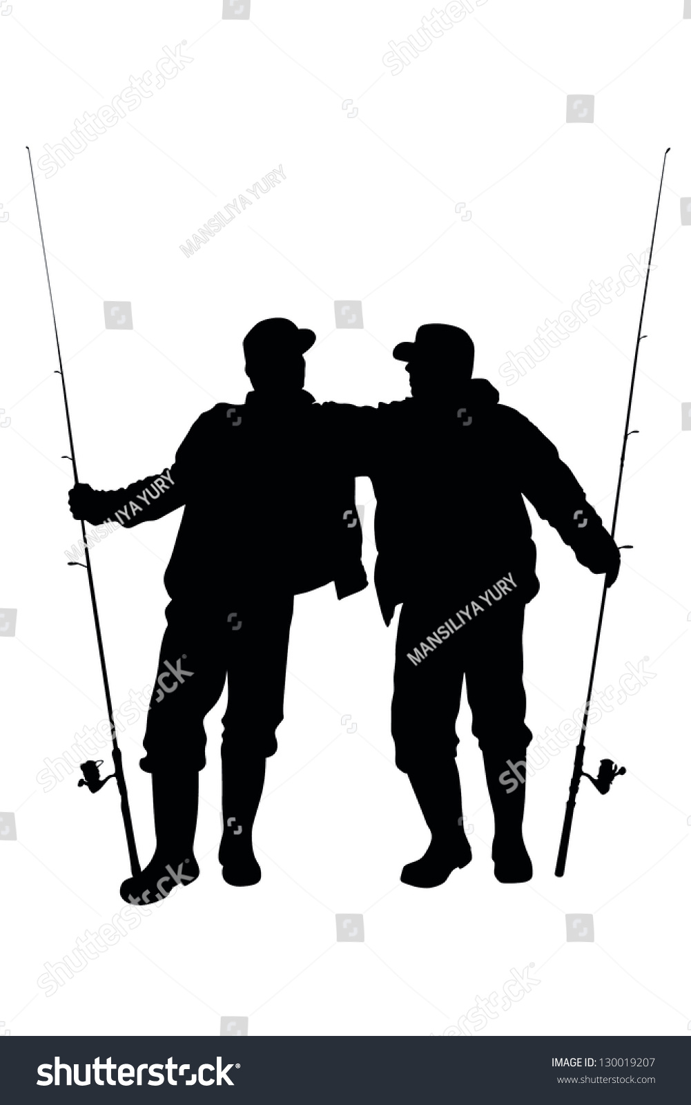 Fisherman Stock Vector (Royalty Free) 130019207 | Shutterstock