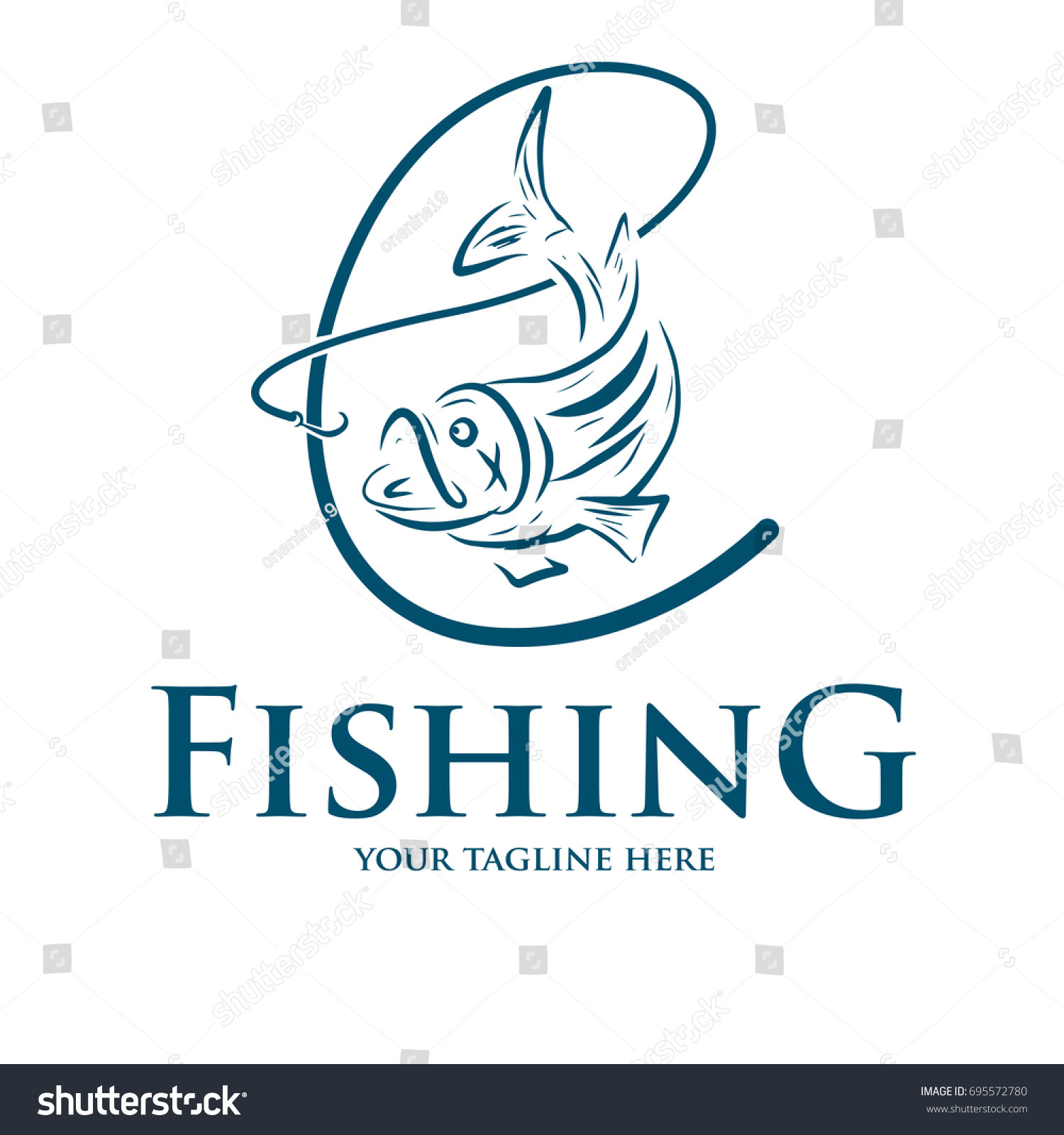 Fishing Logo Stock Vector (Royalty Free) 695572780 | Shutterstock