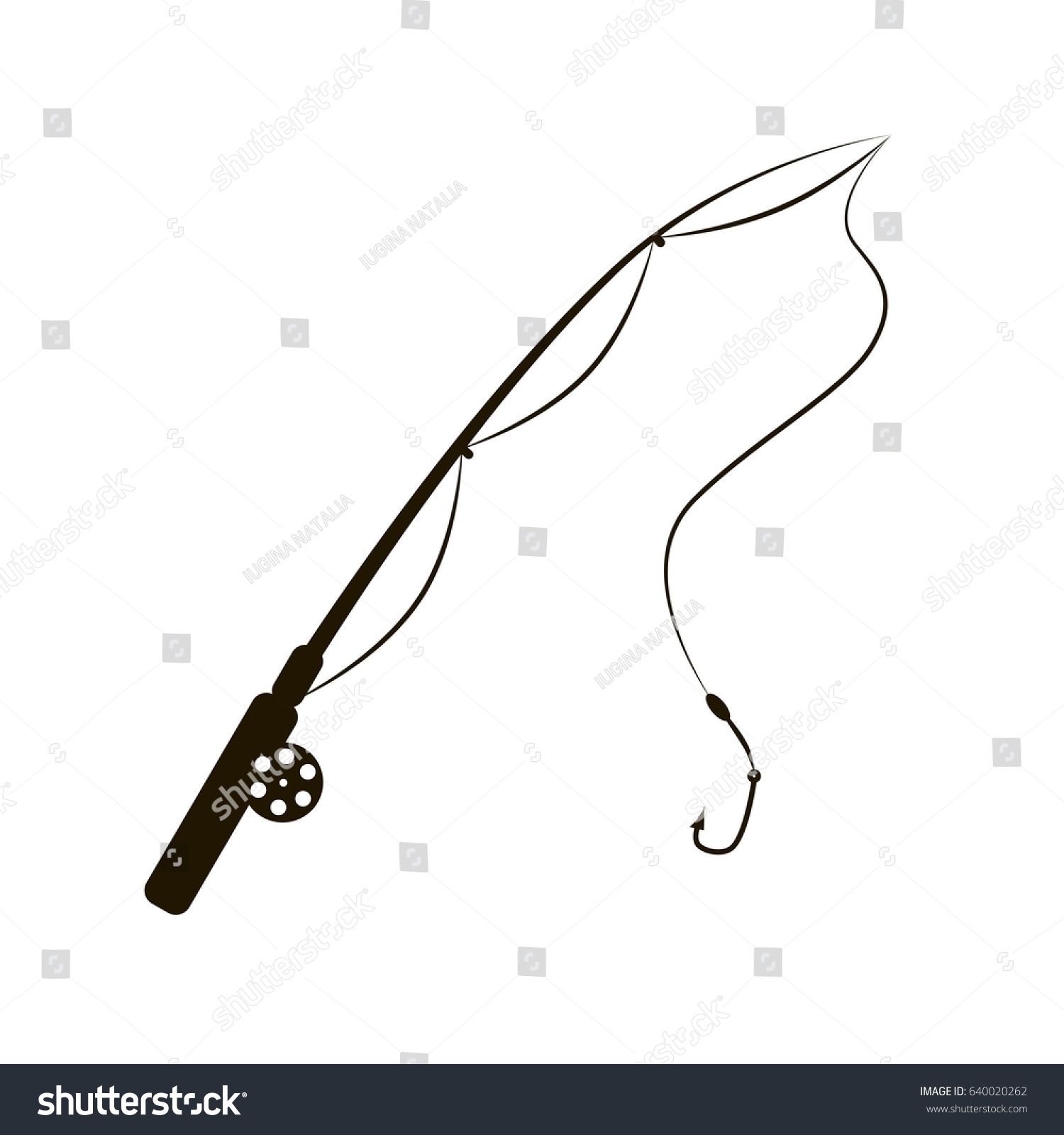 Fishing Rodvector Illustration Stock Vector (Royalty Free) 640020262