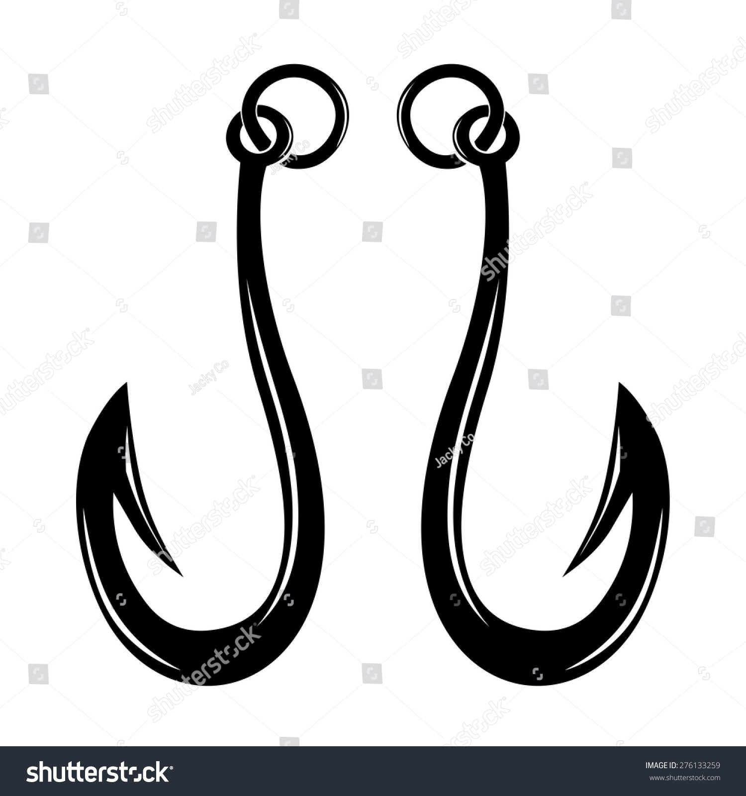 Fishing Sharp Hook Icons Vector Stock Vector (Royalty Free) 276133259 ...