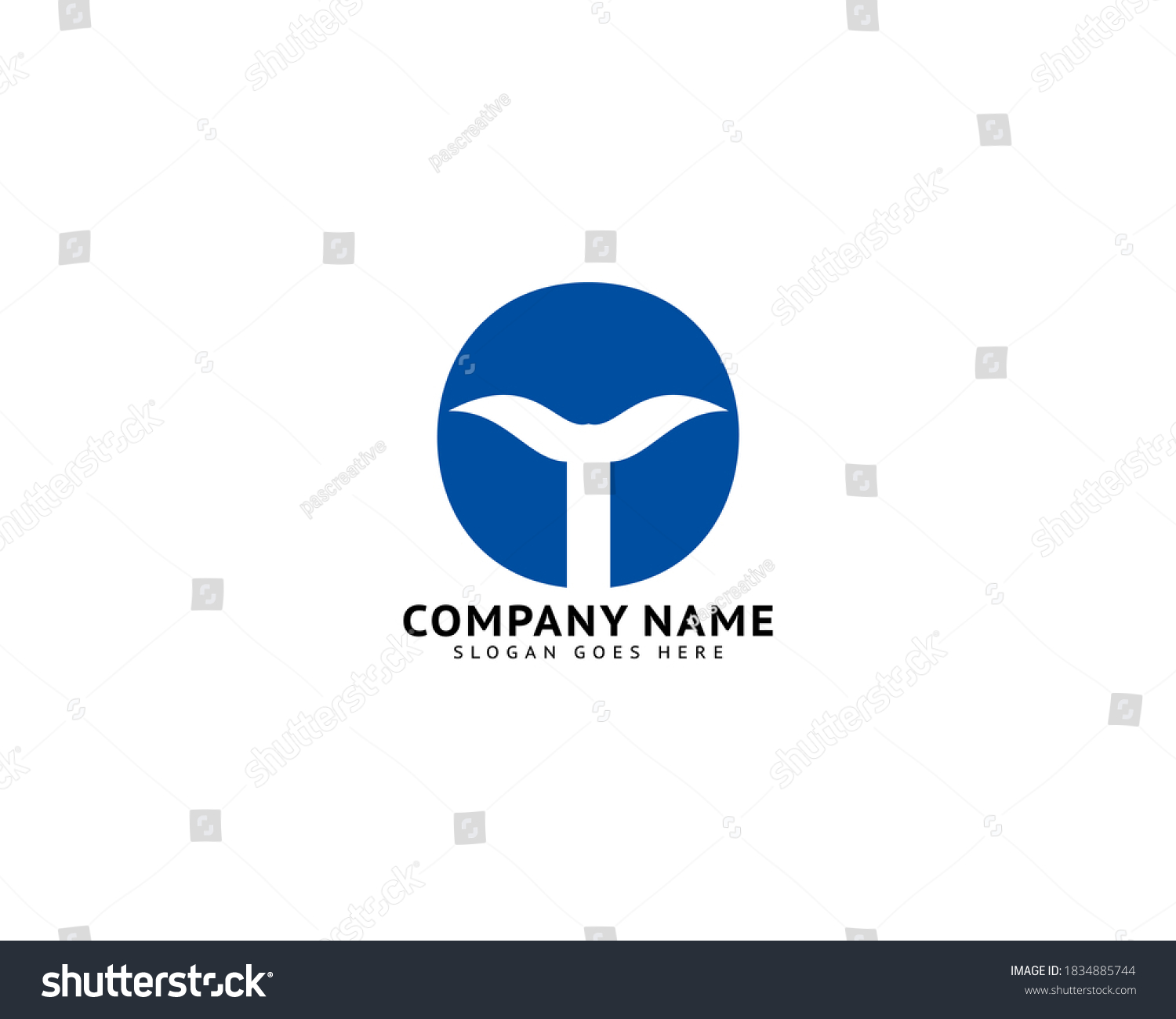 Fishtail Vector Icon Logo Design Stock Vector (Royalty Free) 1834885744