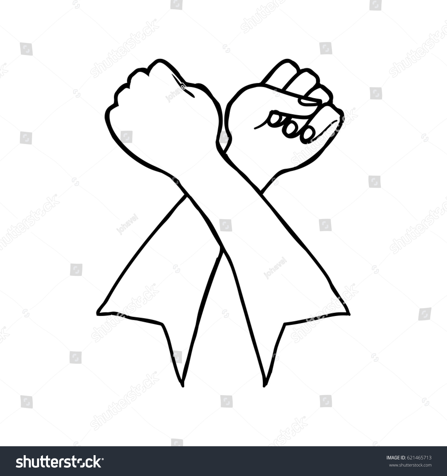 Fist Hand Symbol Stock Vector (Royalty Free) 621465713