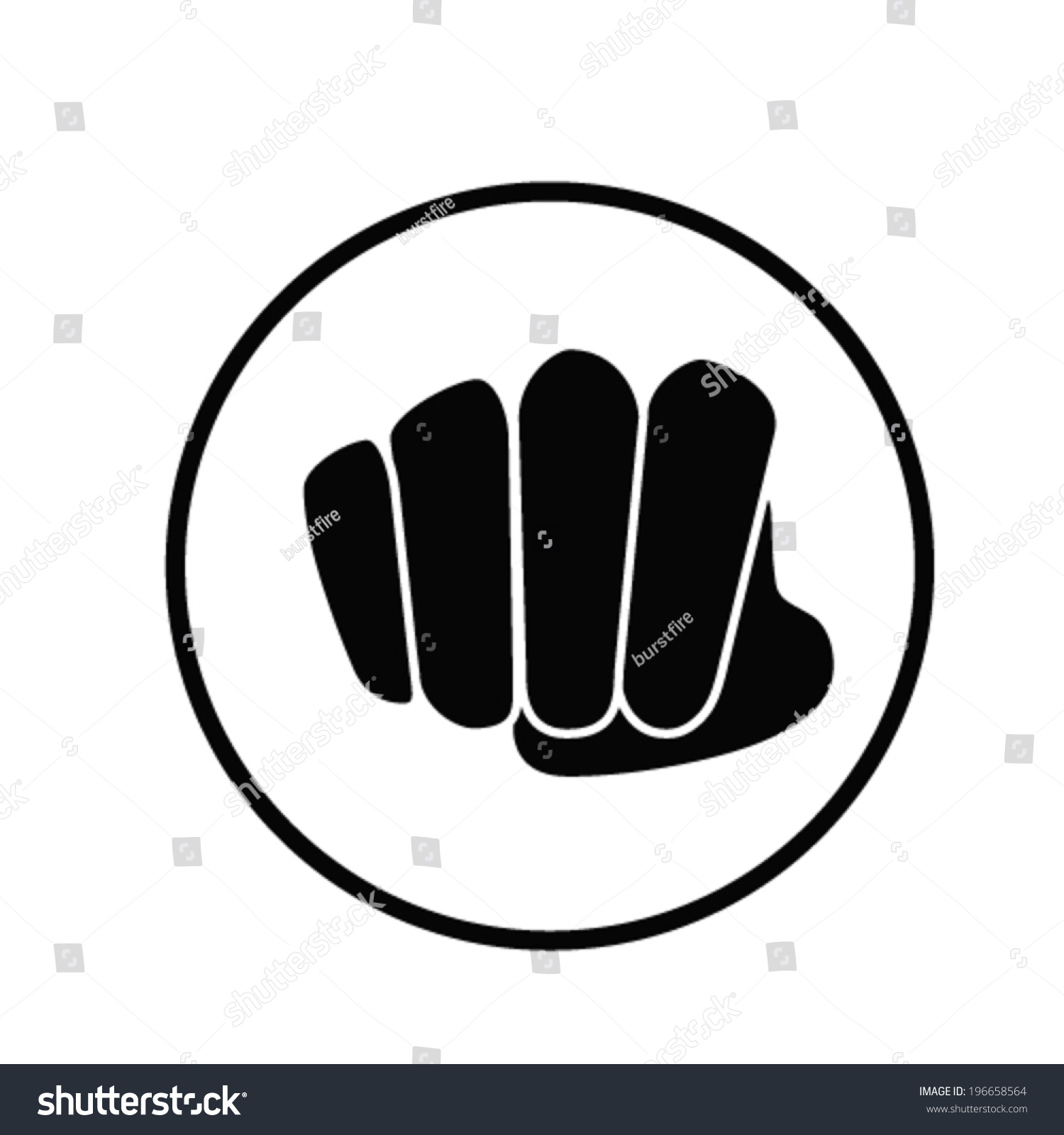 Fist Icon Vector Stock Vector (Royalty Free) 196658564