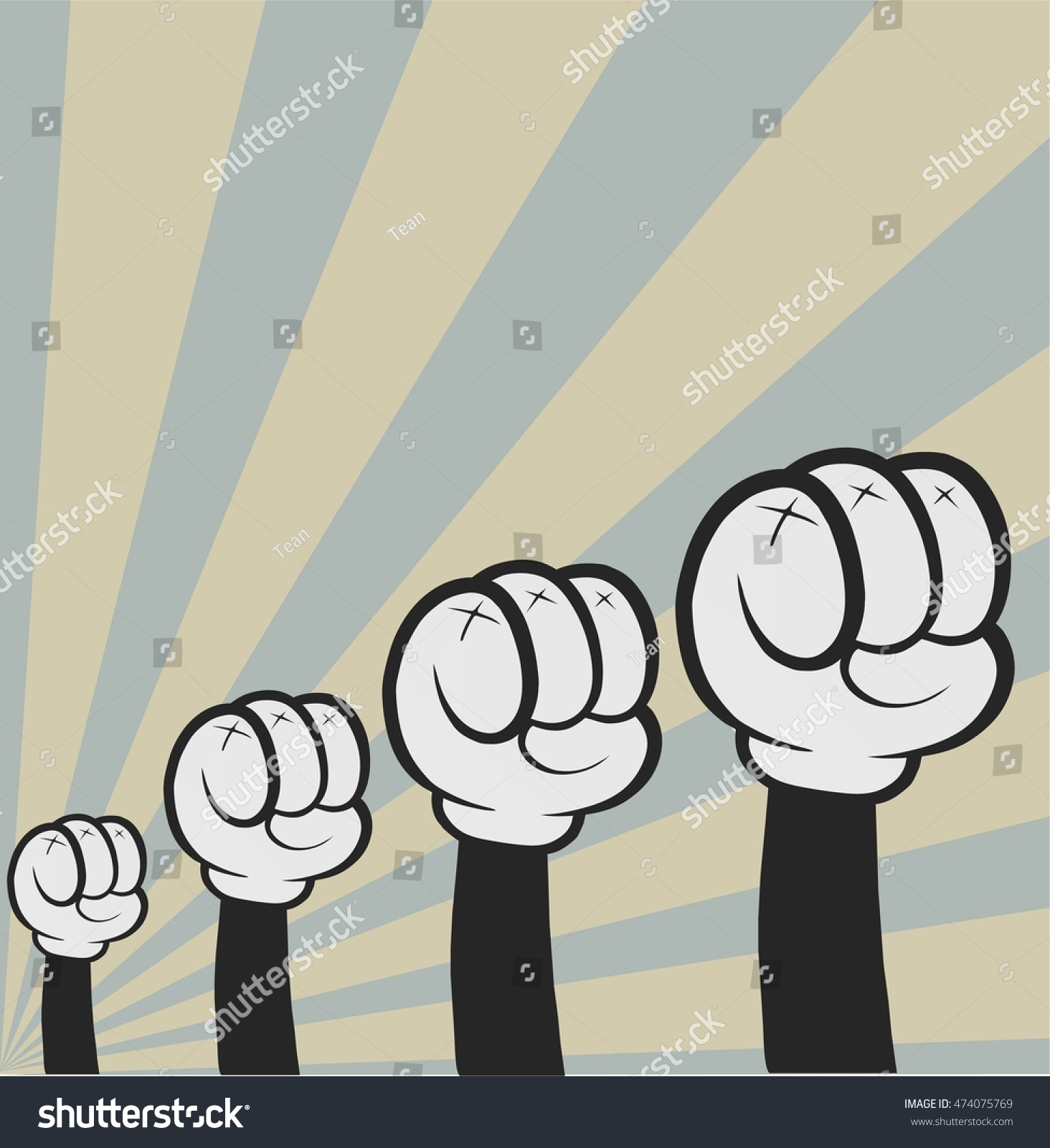 Fist Independence Symbol Vector Stock Vector (Royalty Free) 474075769 ...
