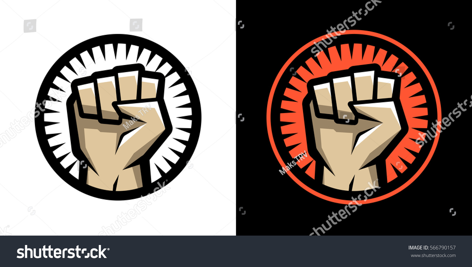 Fist Logo Stock Vector (Royalty Free) 566790157