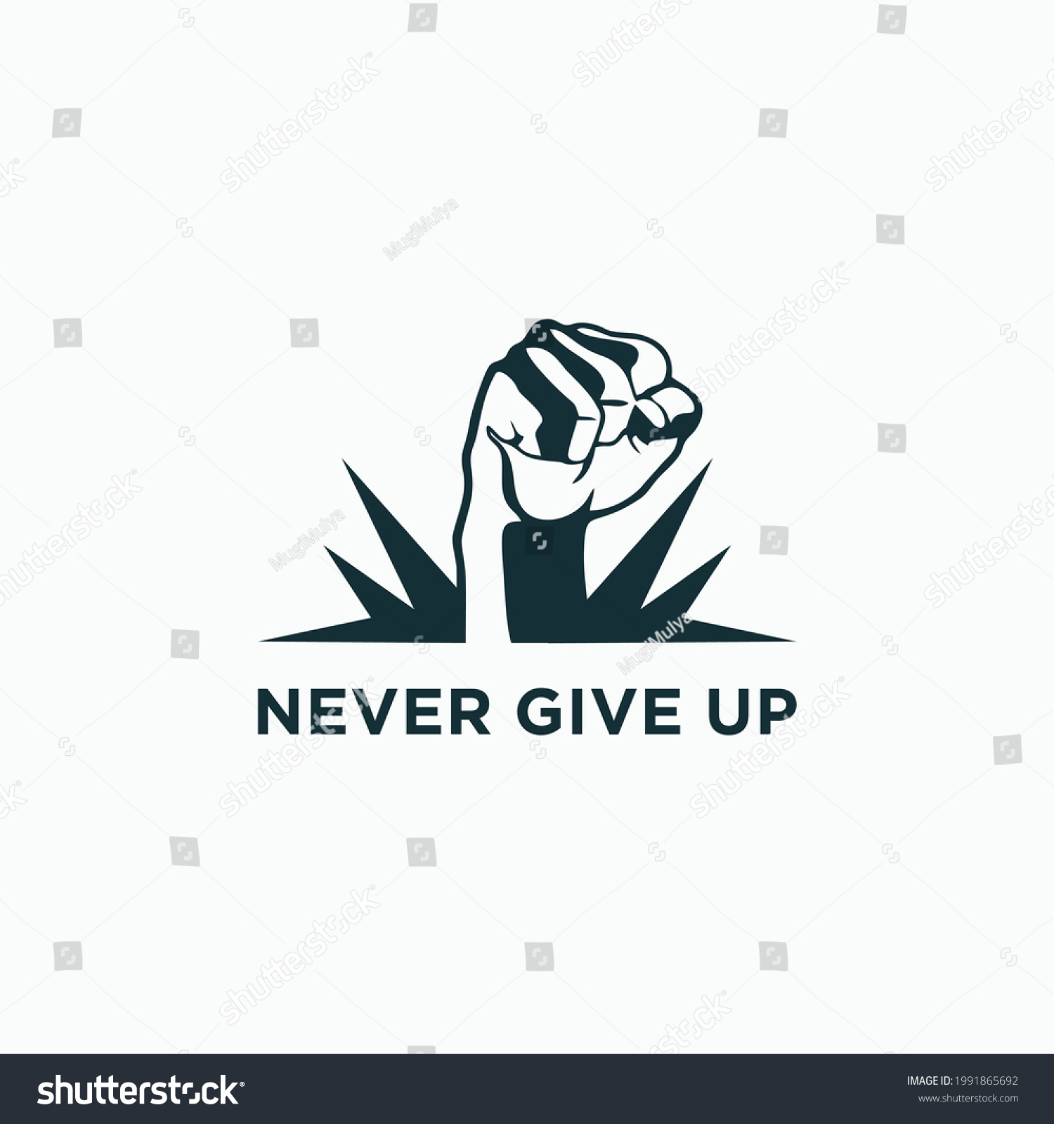 Fist Logo Design Vector Template Stock Vector (Royalty Free) 1991865692 ...