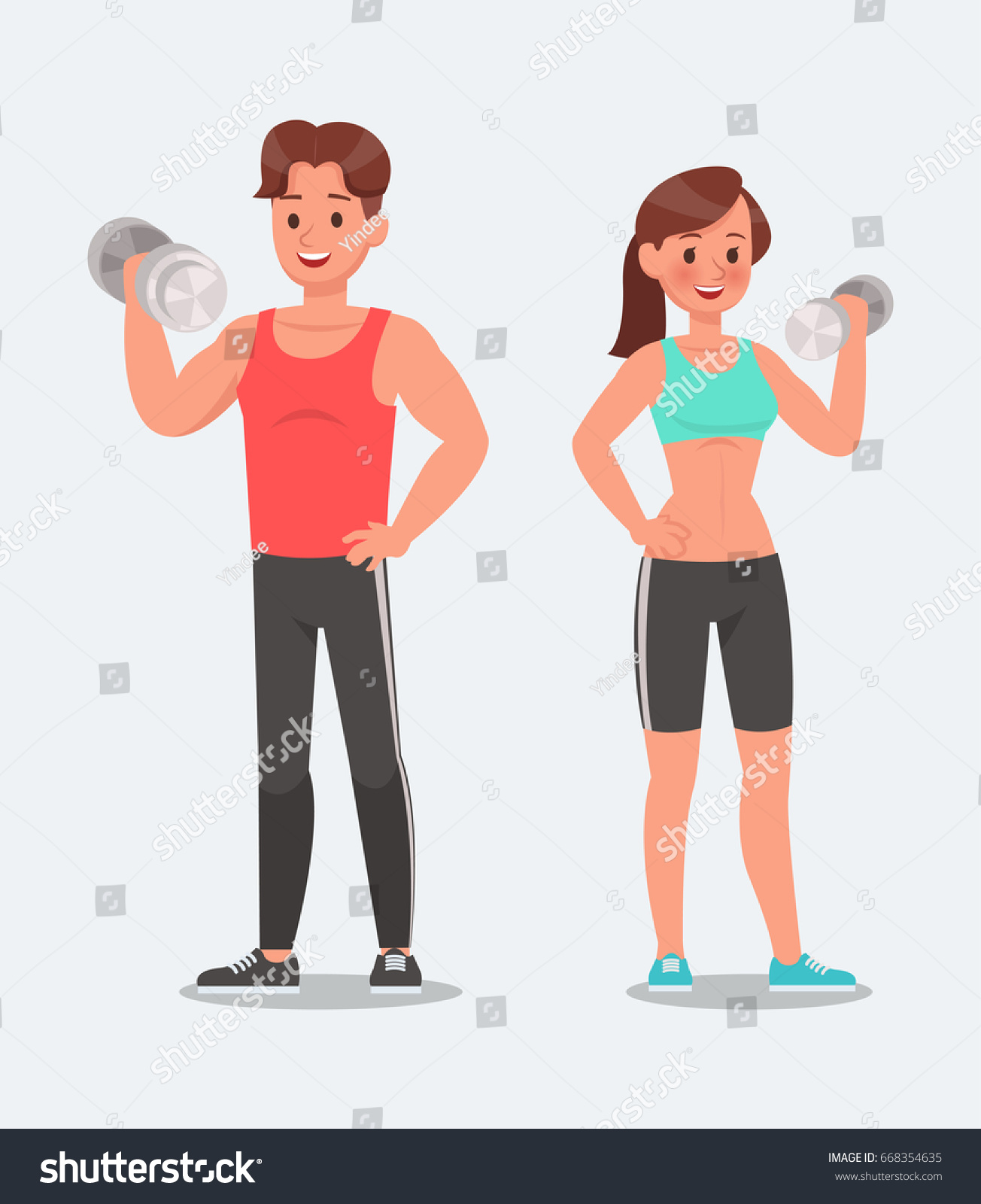 Fitness Character Vector Design Stock Vector (Royalty Free) 668354635 ...