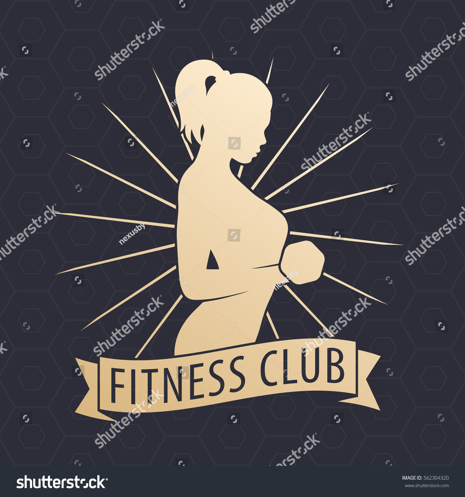 Fitness Club Logo Emblem Posing Athletic Stock Vector 562304320 ... Fitness Club Logo Emblem Posing Athletic Stock Vector 562304320 ...