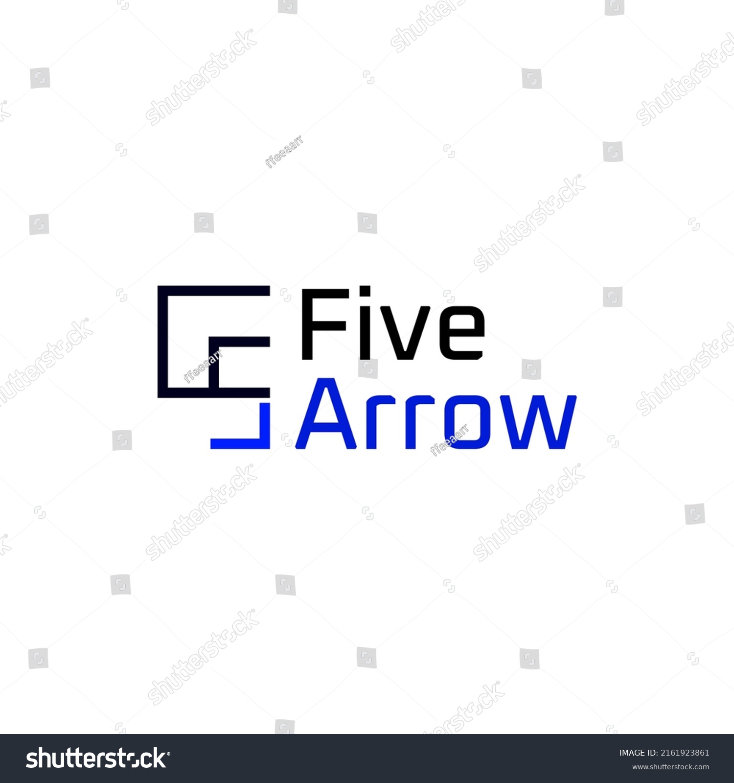 Five Arrow Flat Logo Design Stock Vector (Royalty Free) 2161923861 ...