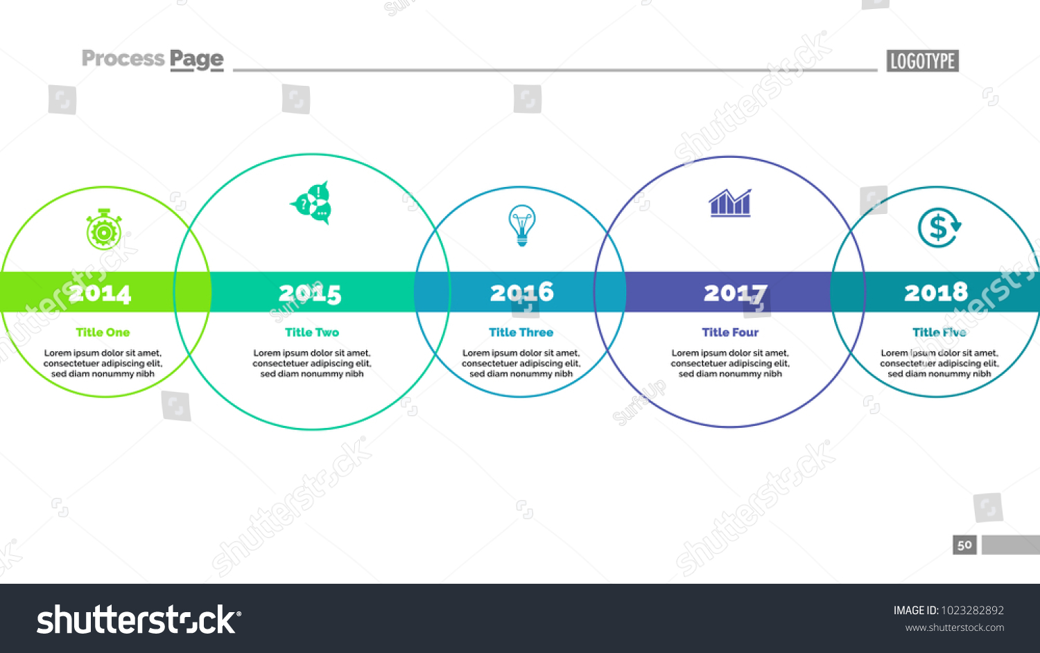 Five Circle Timeline Diagram Template Stock Vector (Royalty Free ...