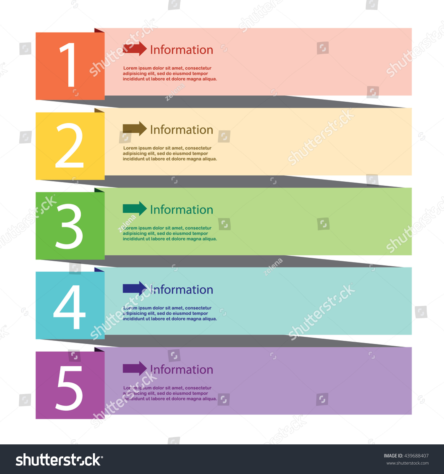 Five Design Elements Numbers Icons Stock Vector (Royalty Free ...