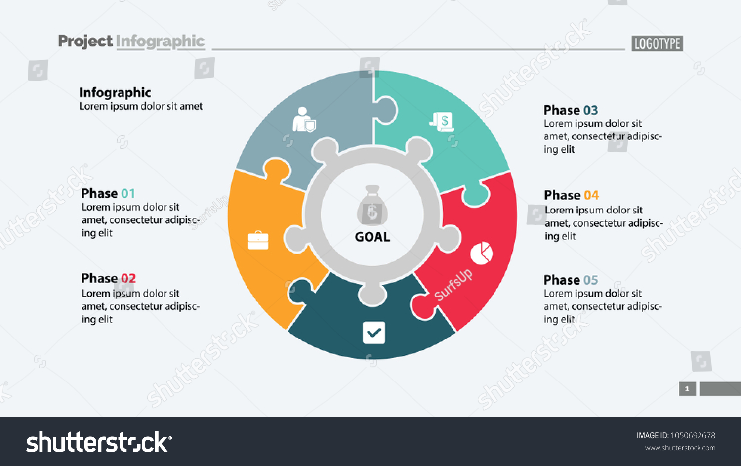 Five Elements Process Chart Slide Template Stock-vektor (royaltyfri ... Five Elements Process Chart Slide Template Stock-vektor (royaltyfri ...