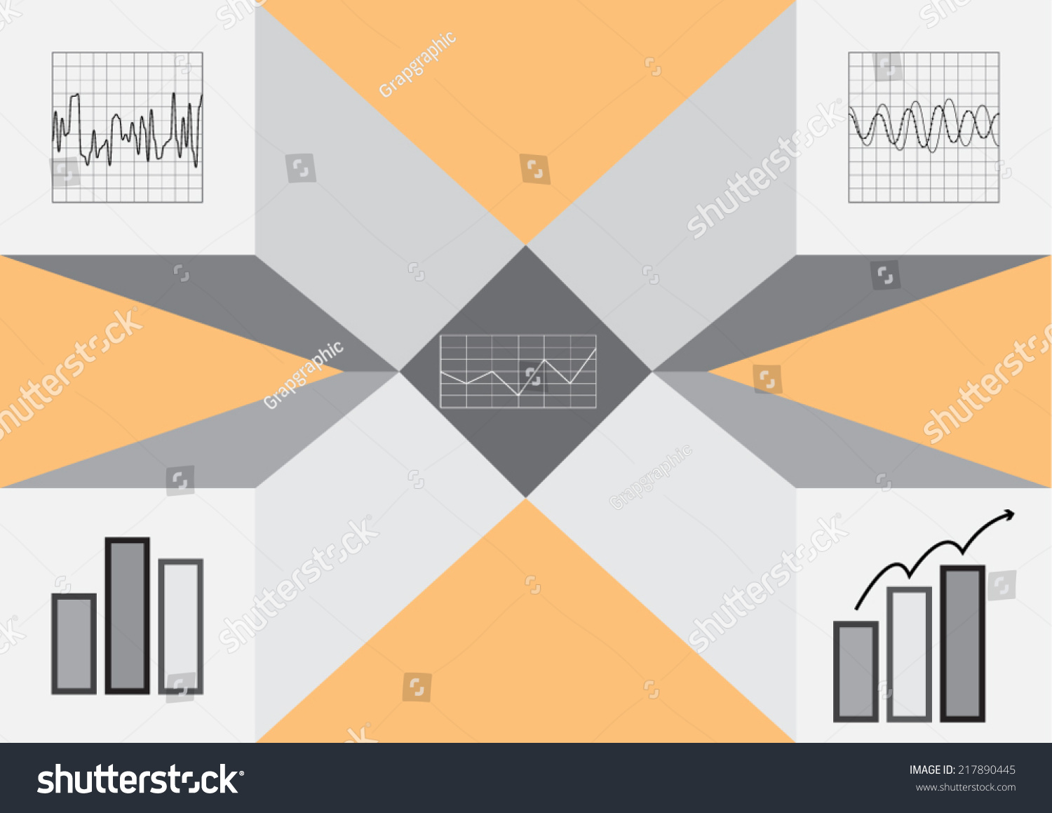 Five Graph Set On Gray Transform Stock Vector (Royalty Free) 217890445 ...