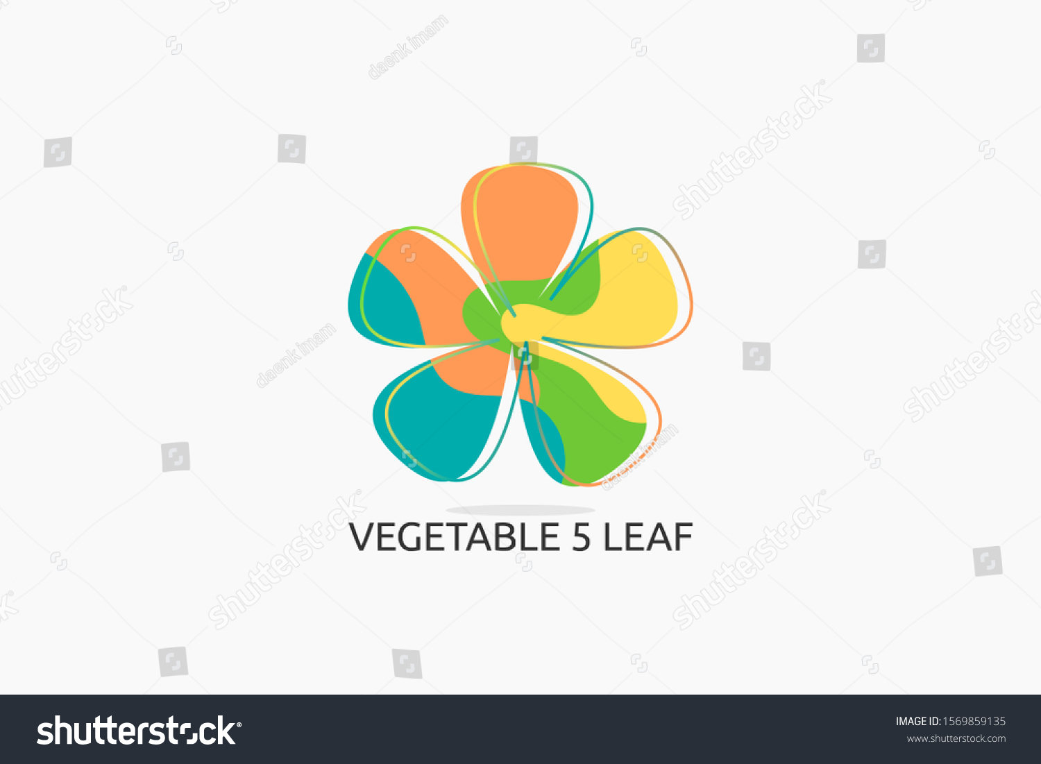 Fiveleaf Clover Logo Symbolizes Something Extraordinary: Vector có sẵn ...
