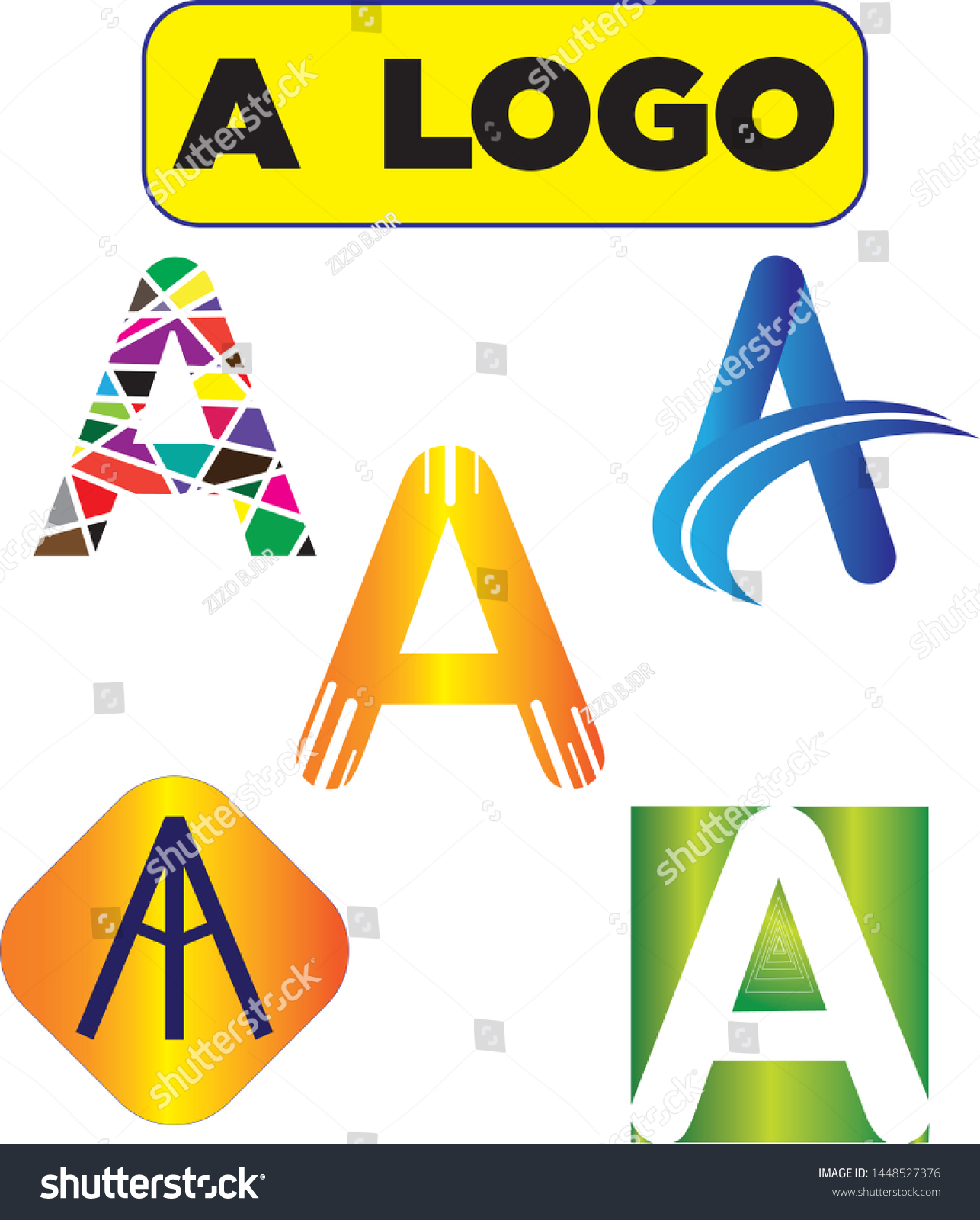 Five Logos Letter Stock Vector (Royalty Free) 1448527376 | Shutterstock