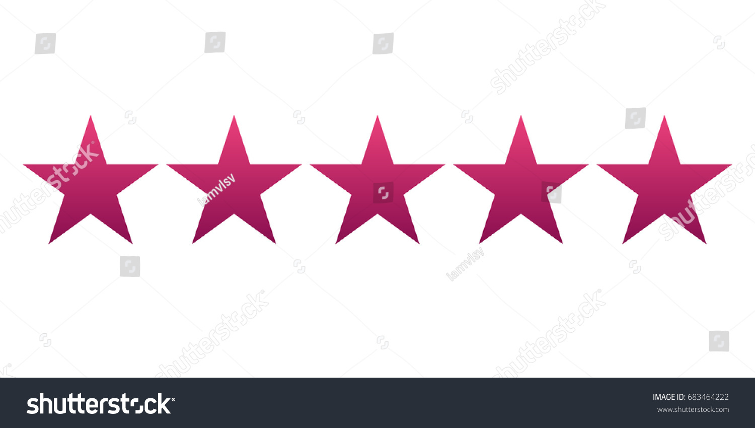 Five Red Gradient Star Vector Illustration Stock Vector (Royalty Free ...