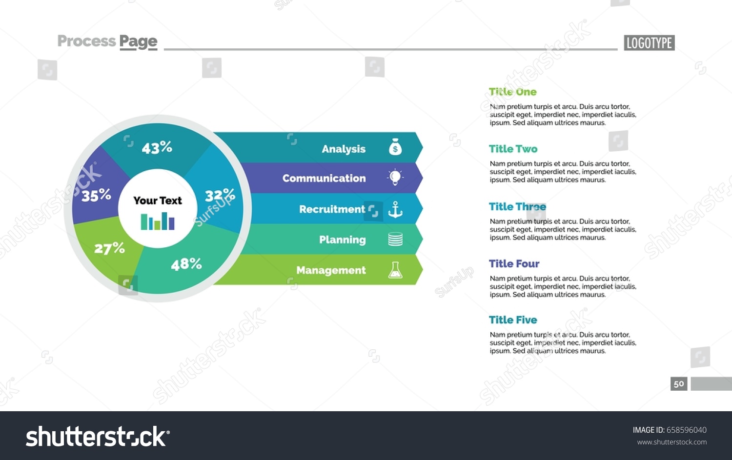 Five Sector Percentage Pie Chart Slide: Vector có sẵn (miễn phí bản ...