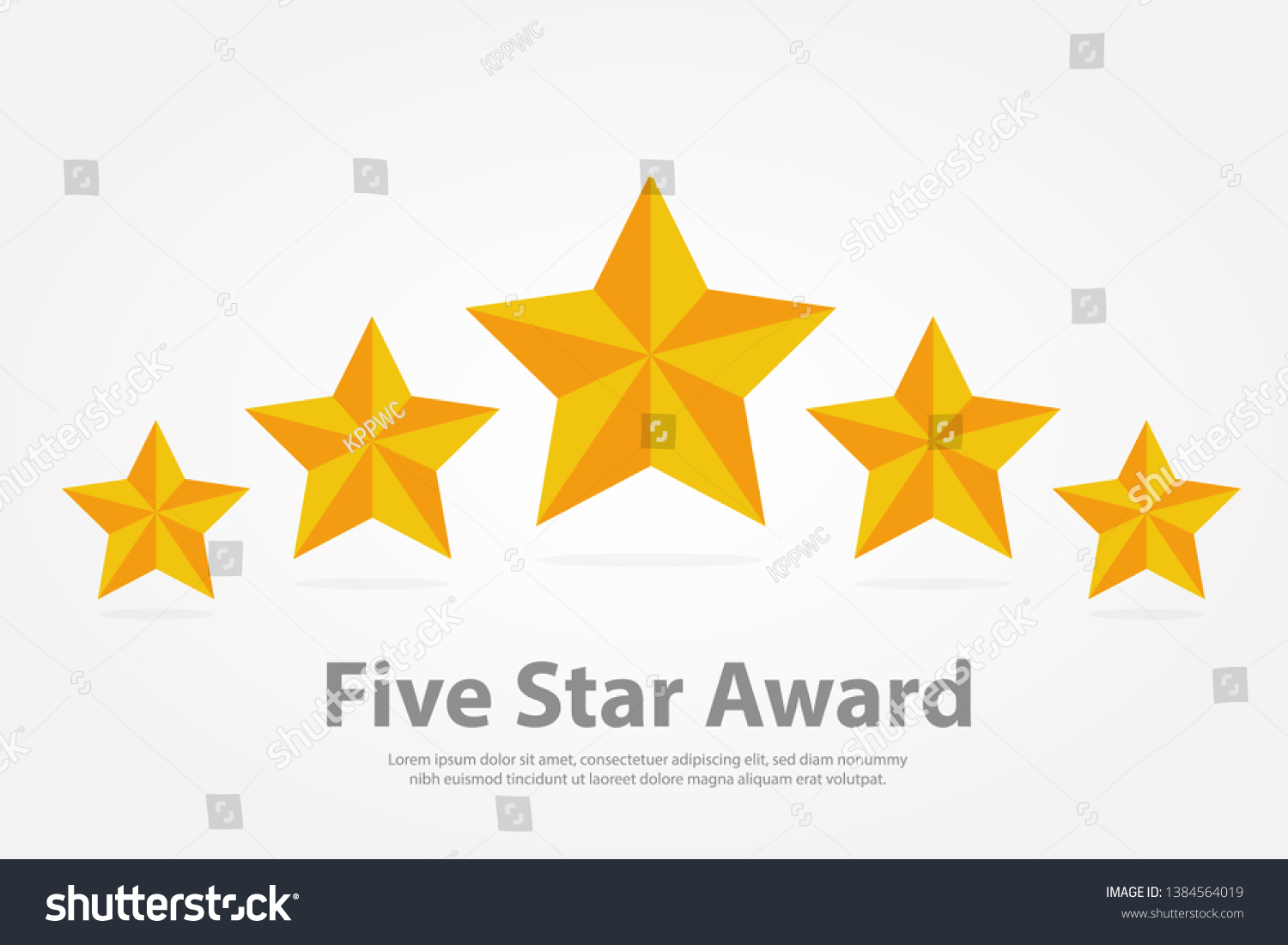 Five Star Award Illustration Vector Stock Vector (Royalty Free ...