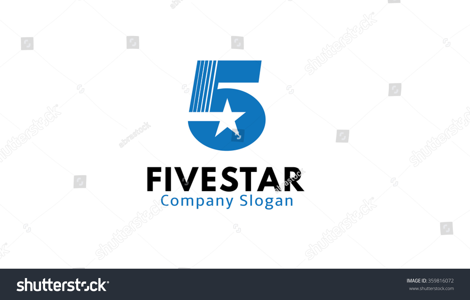Five Star Logo Design Illustration Stock Vector (Royalty Free) 359816072
