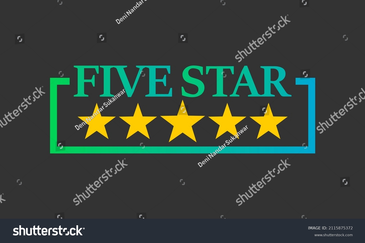 Five Star Logo Template Illustration Stock Vector (Royalty Free ...