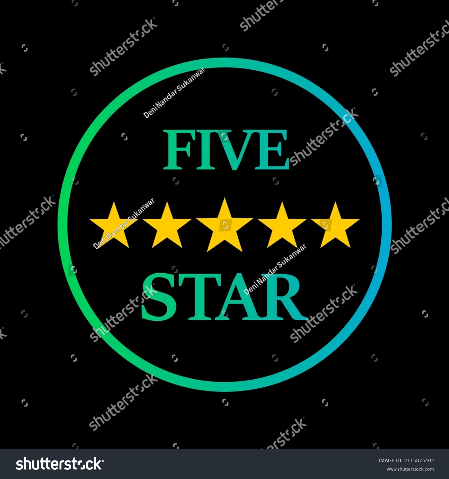 Five Star Logo Template Illustration Stock Vector (Royalty Free ...