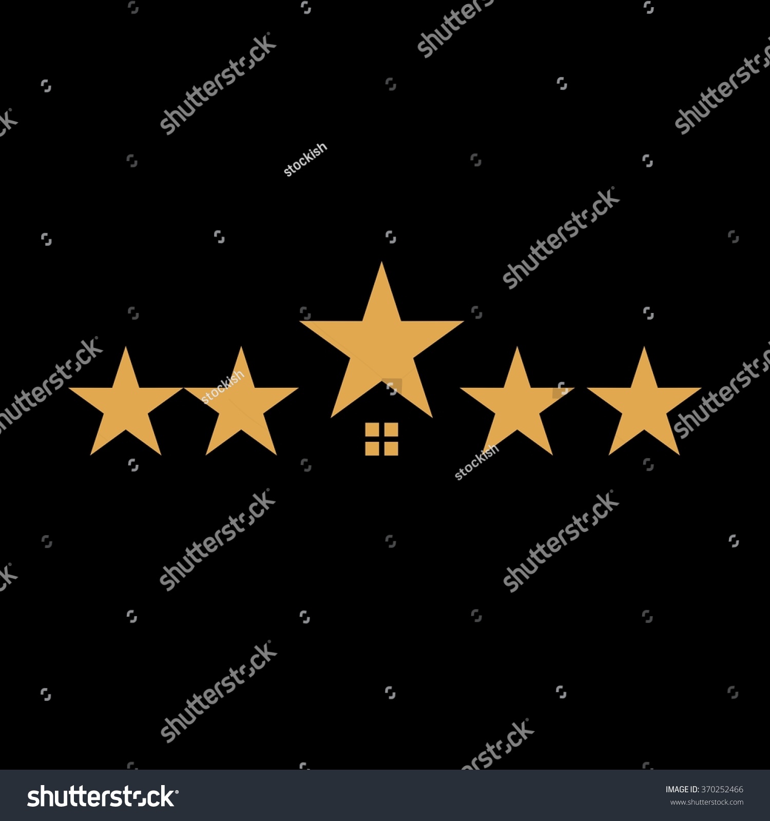 Five Star Logo Vector Home Logo: vector de stock (libre de regalías ...
