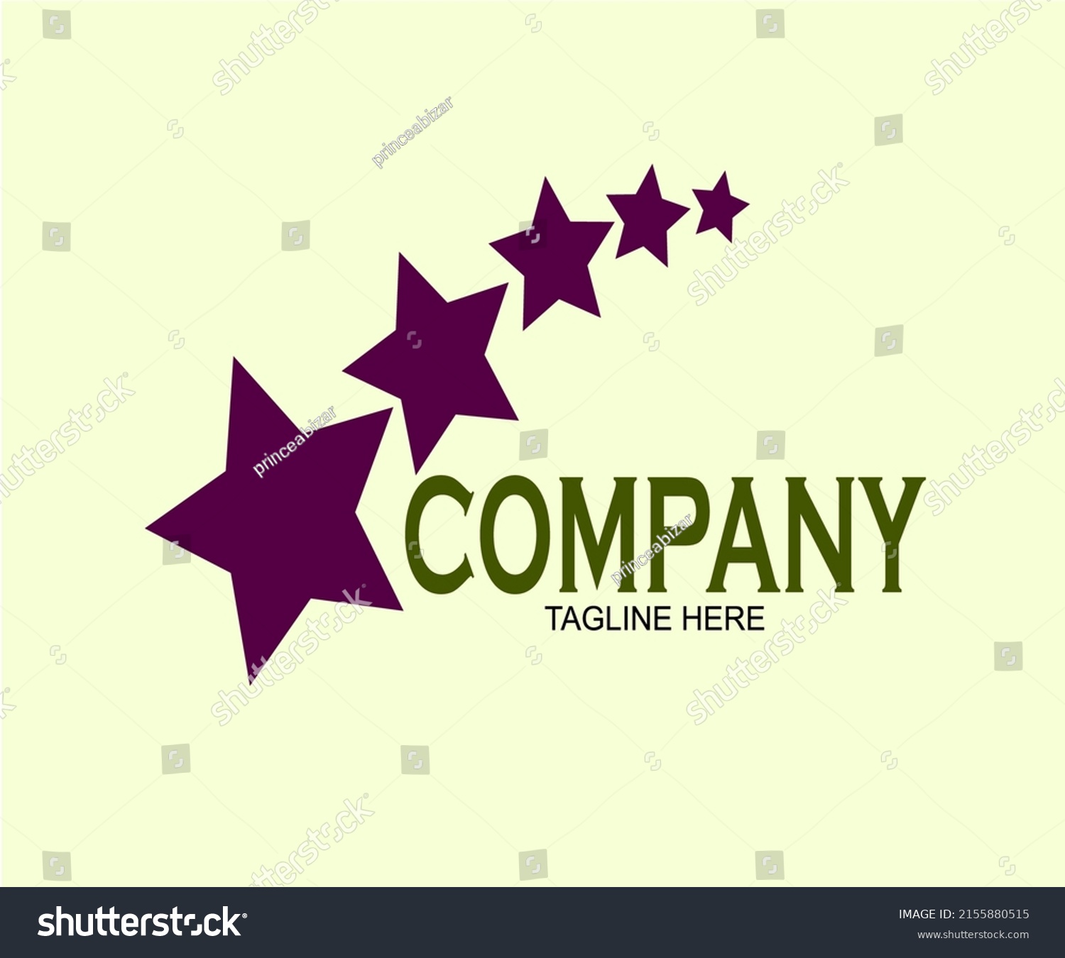 Five Star Purple Logo Vector Template Stock Vector (Royalty Free ...
