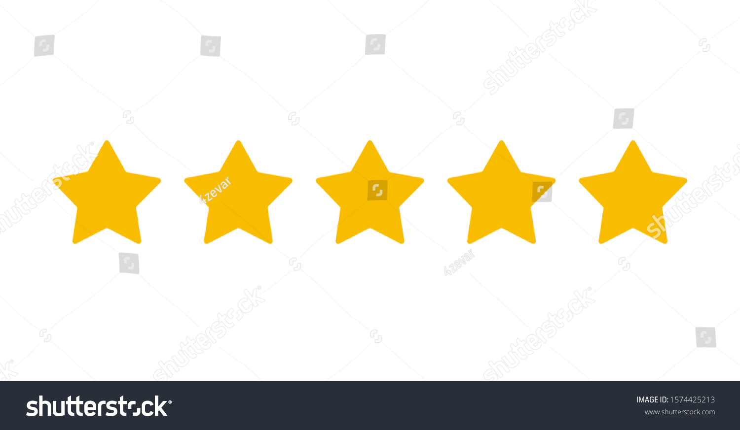 Five Star Ranking Flat Style Vector Stock Vector (Royalty Free ...