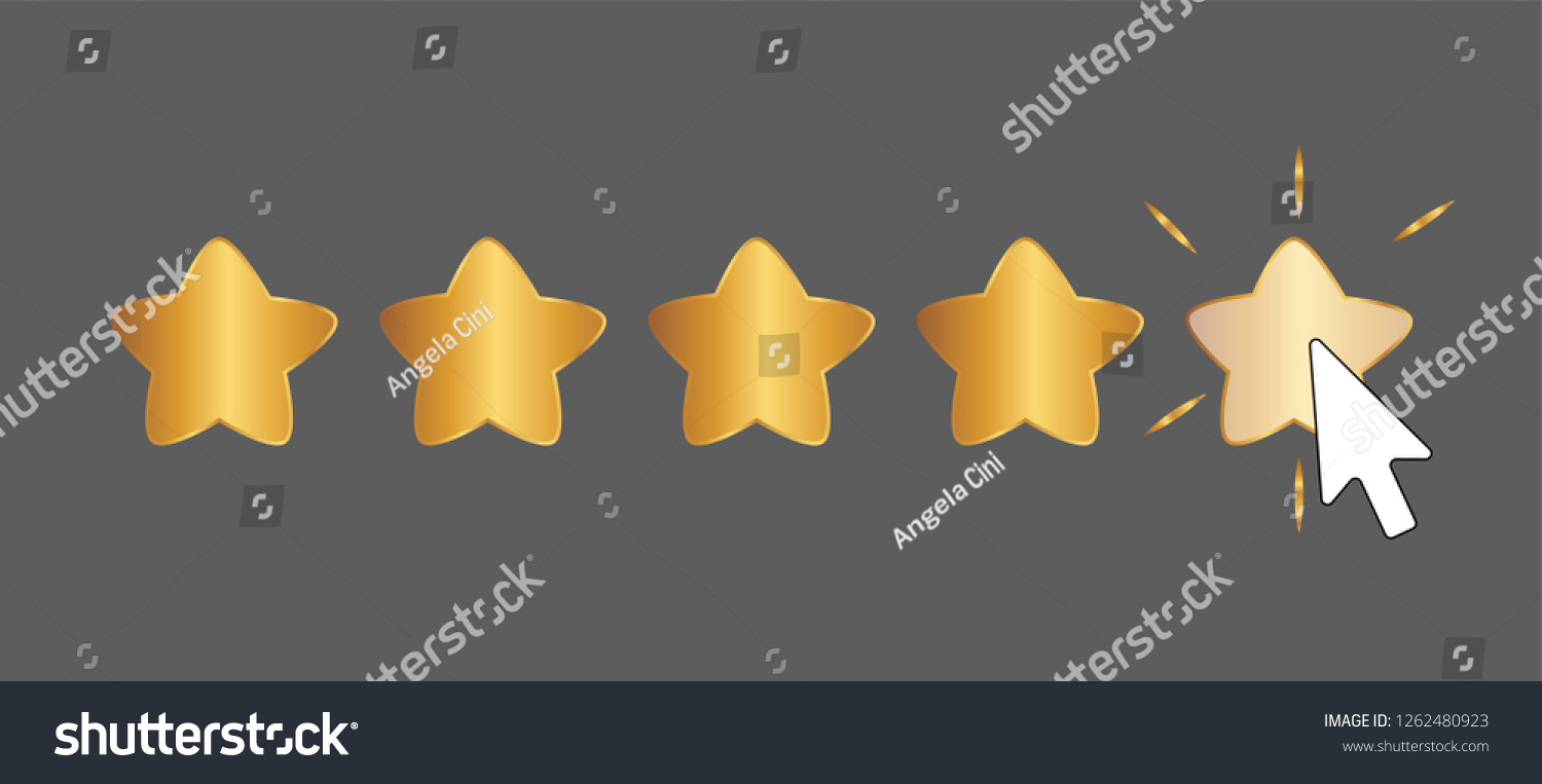 Five Star Rating Click Stock Vector (Royalty Free) 1262480923 ...