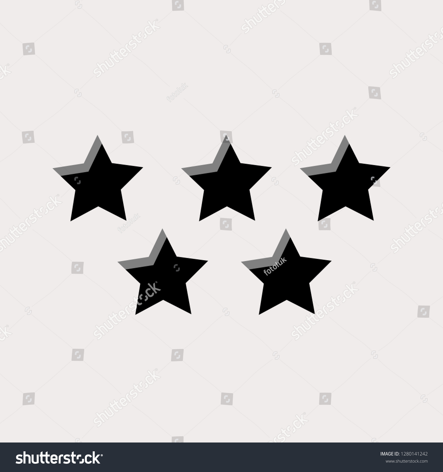 Five Star Vector Illustration Black Star Stock Vector (Royalty Free ...