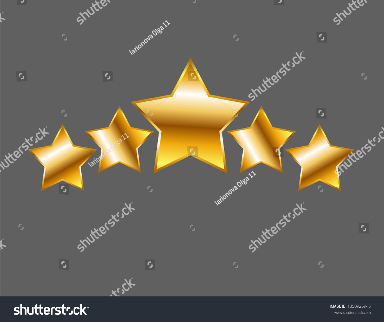 Five Stars Isolated Stock Vector (Royalty Free) 1350926945 | Shutterstock