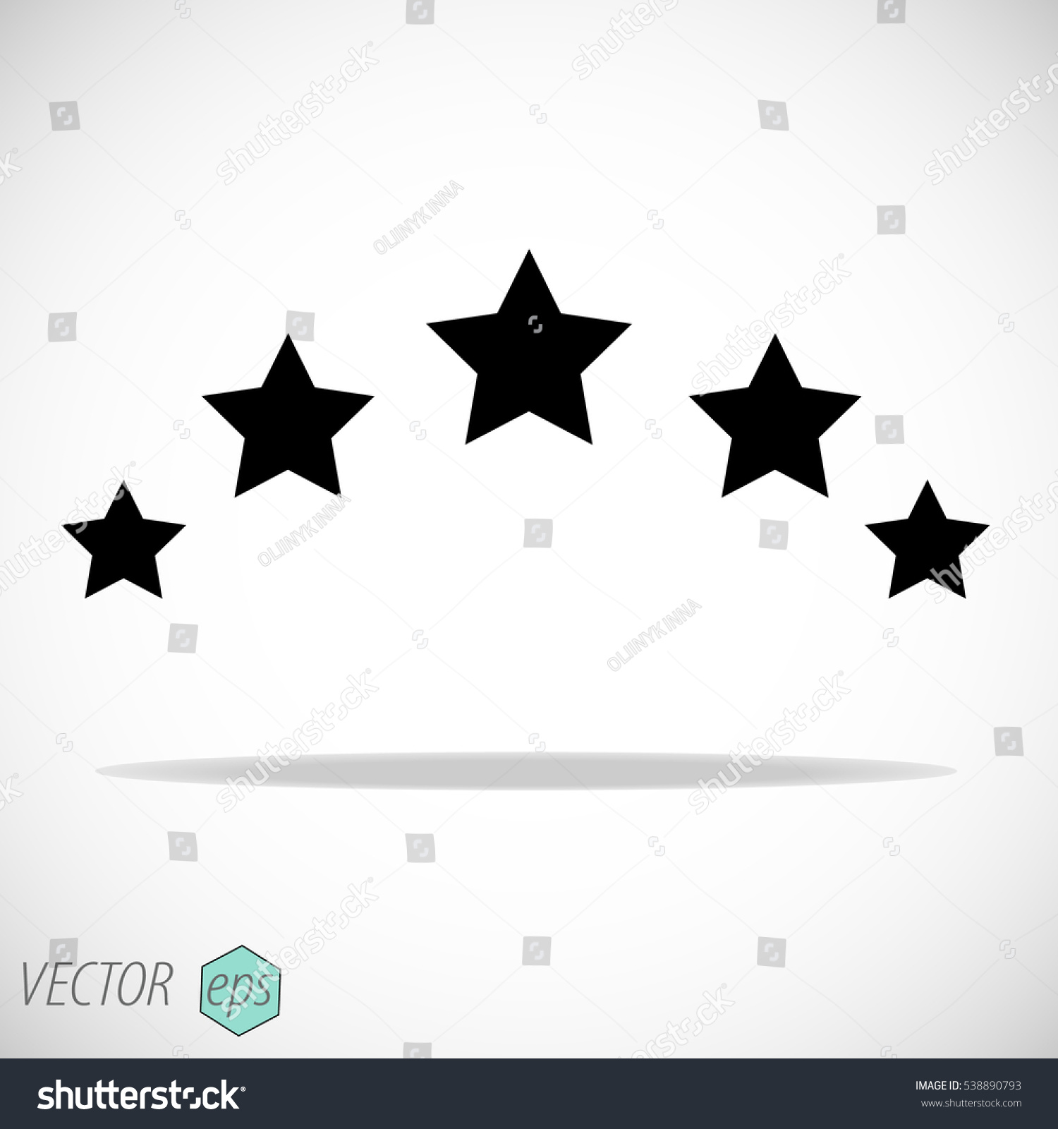 Five Stars Vector Icon Stock Vector (Royalty Free) 538890793 | Shutterstock