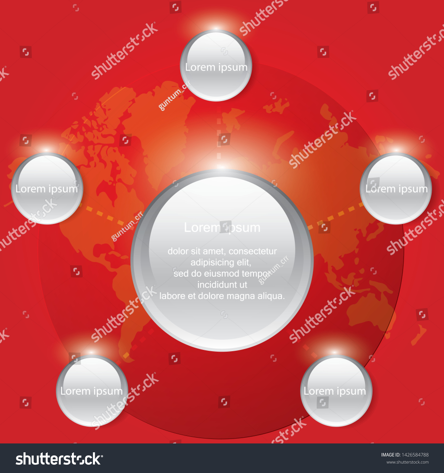 Five Step Cycle Arrows Diagram Vector Stock Vector (Royalty Free ...