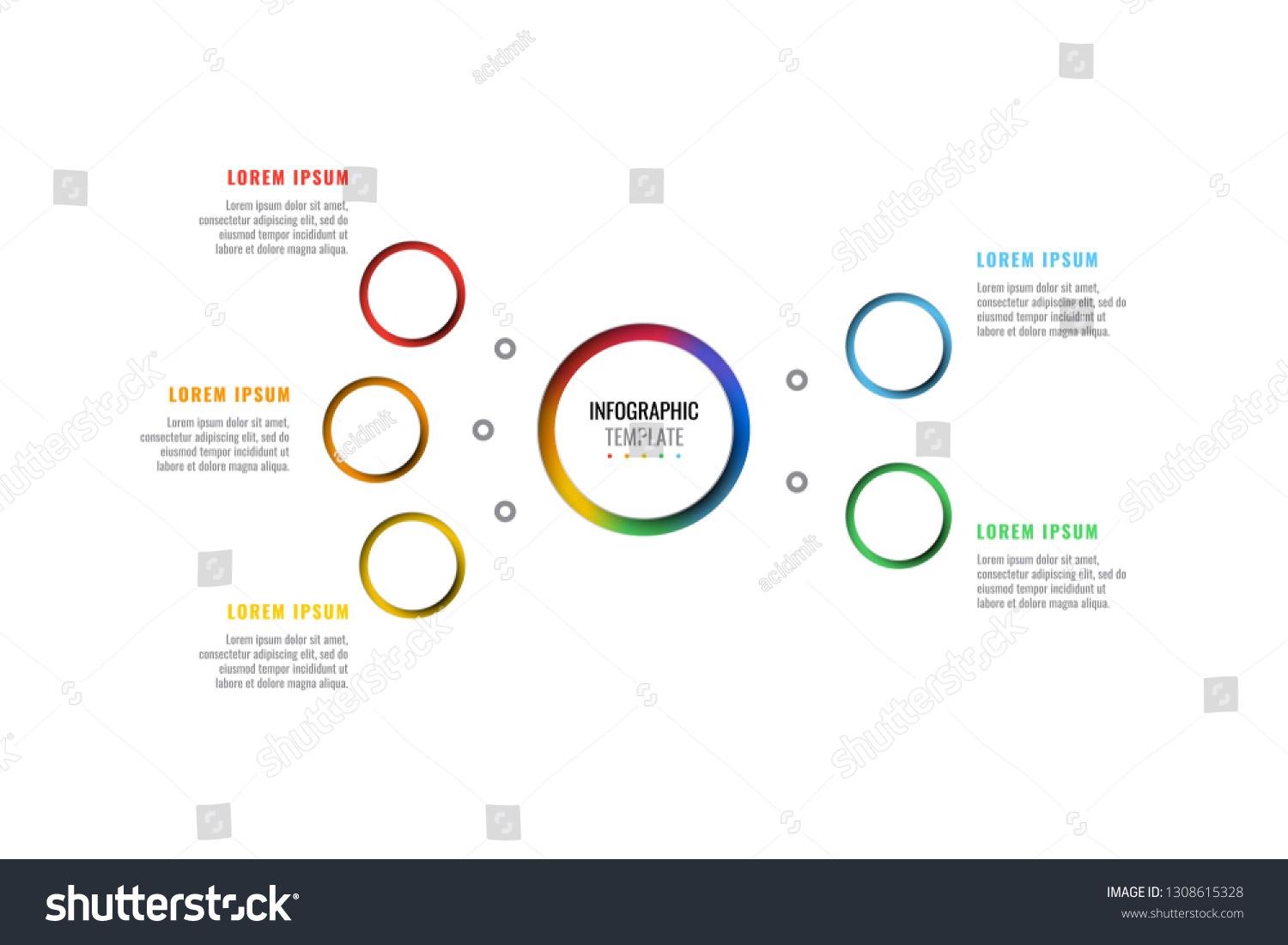 Five Steps Design Layout Infographic Template Stock Vector (Royalty ...