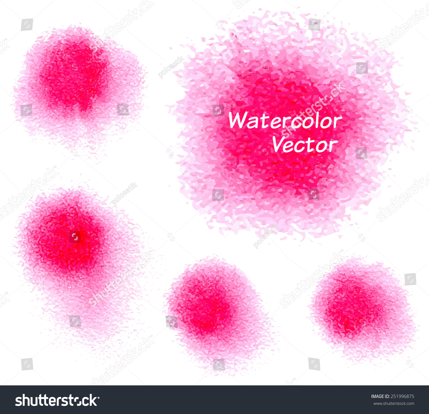 Five Watercolor Blobs Vector Illustration Stock Vector (Royalty Free ...