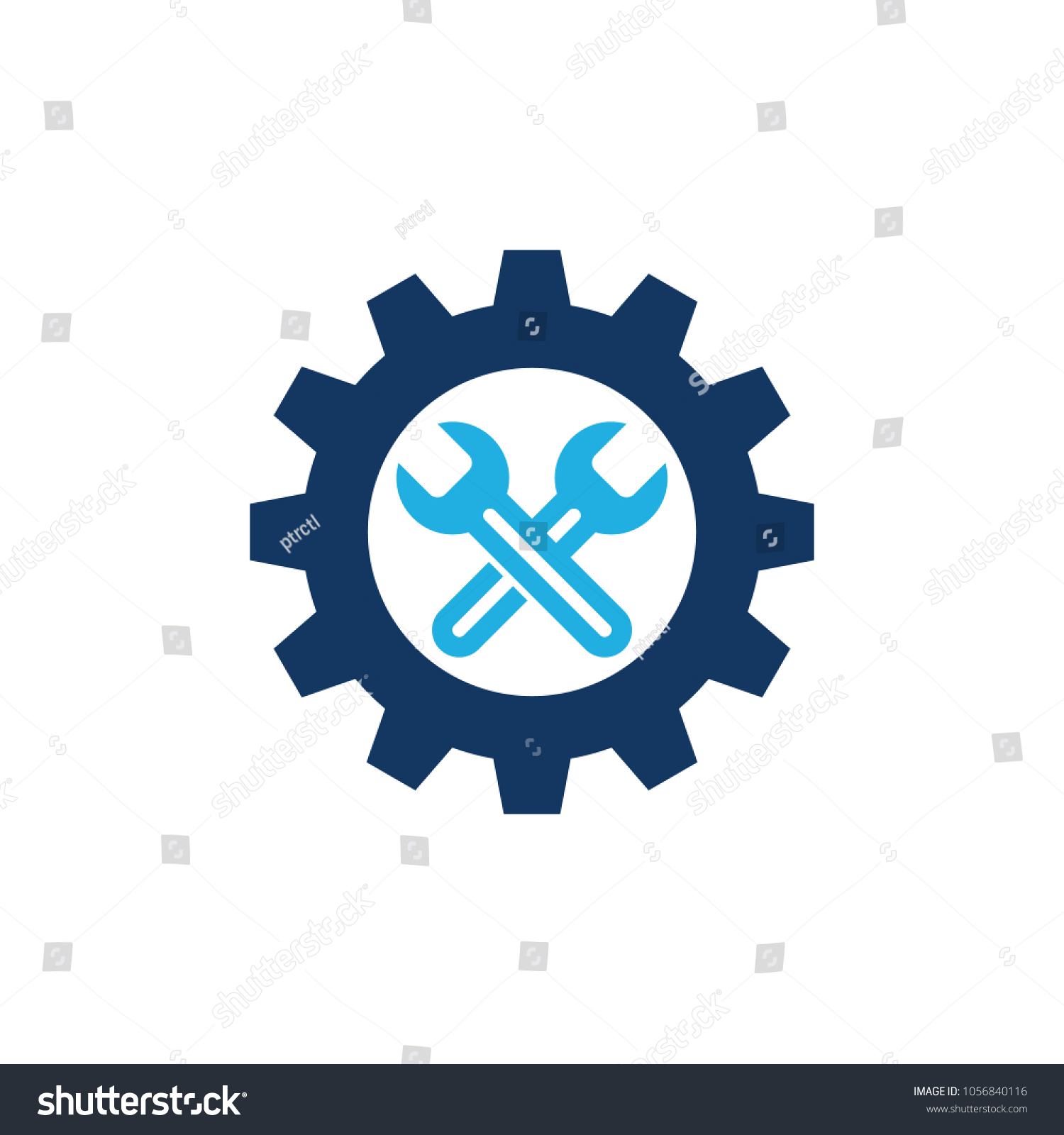 Fix Gear Logo Icon Design: เวกเตอร์สต็อก (ปลอดค่าลิขสิทธิ์) 1056840116 ...