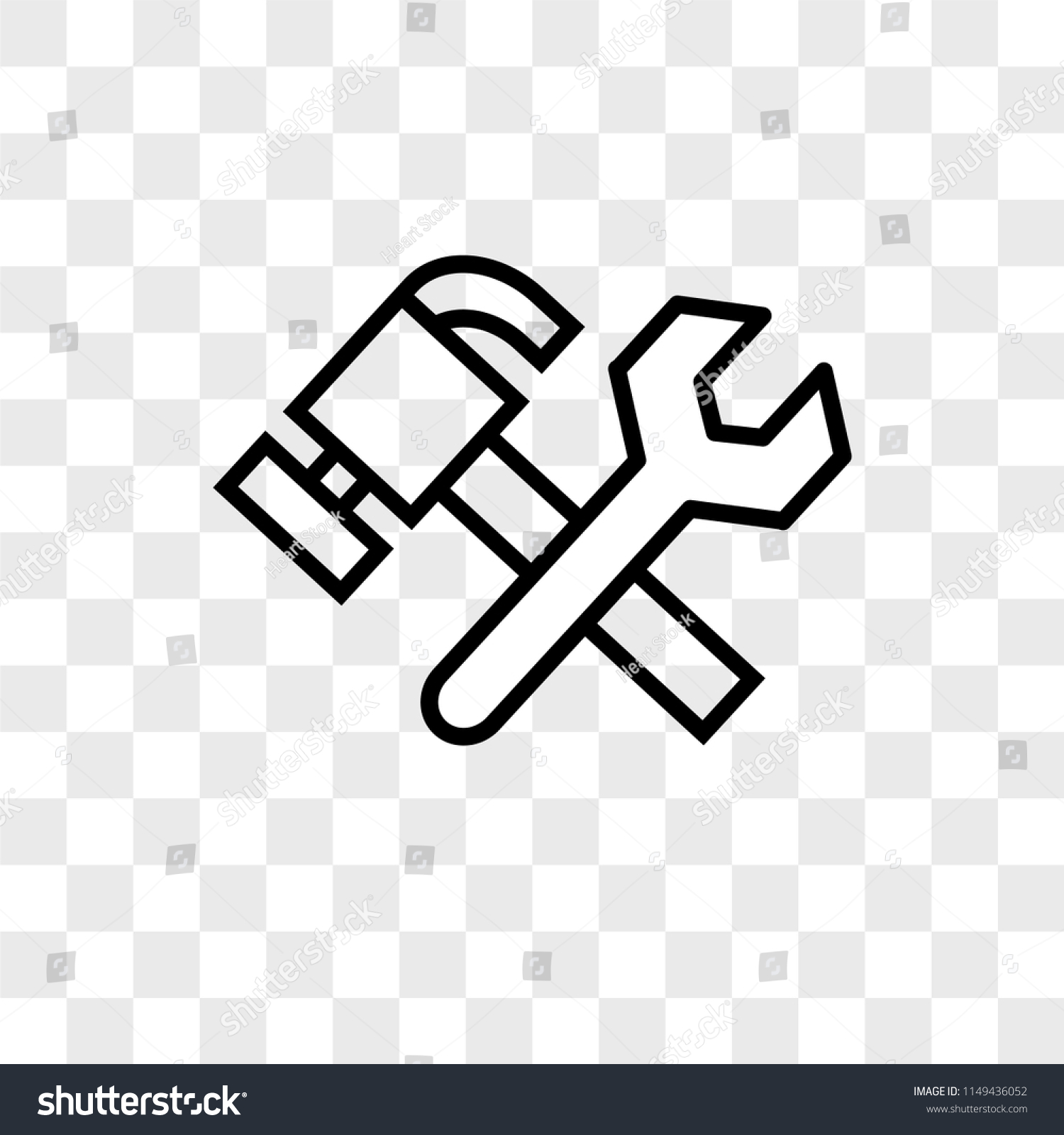 Fix Vector Icon On Transparent Background Stock Vector (Royalty Free ...