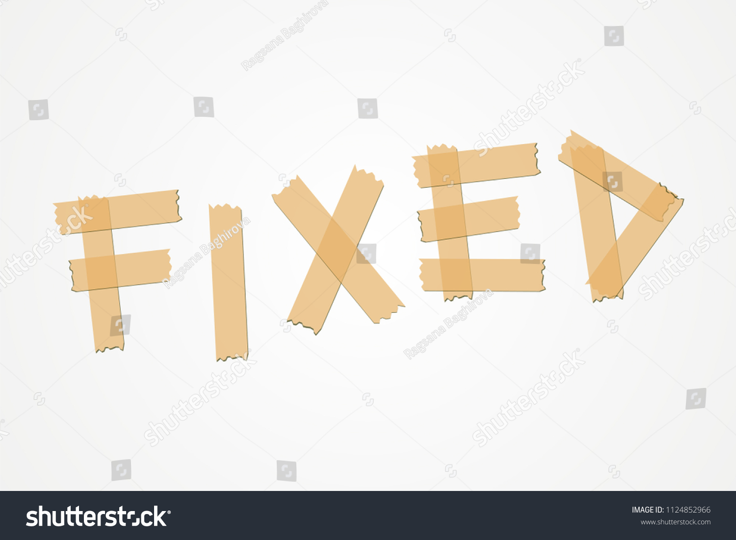 Fixed Slogan Text Simple Flat Style Stock Vector (Royalty Free) 1124852966