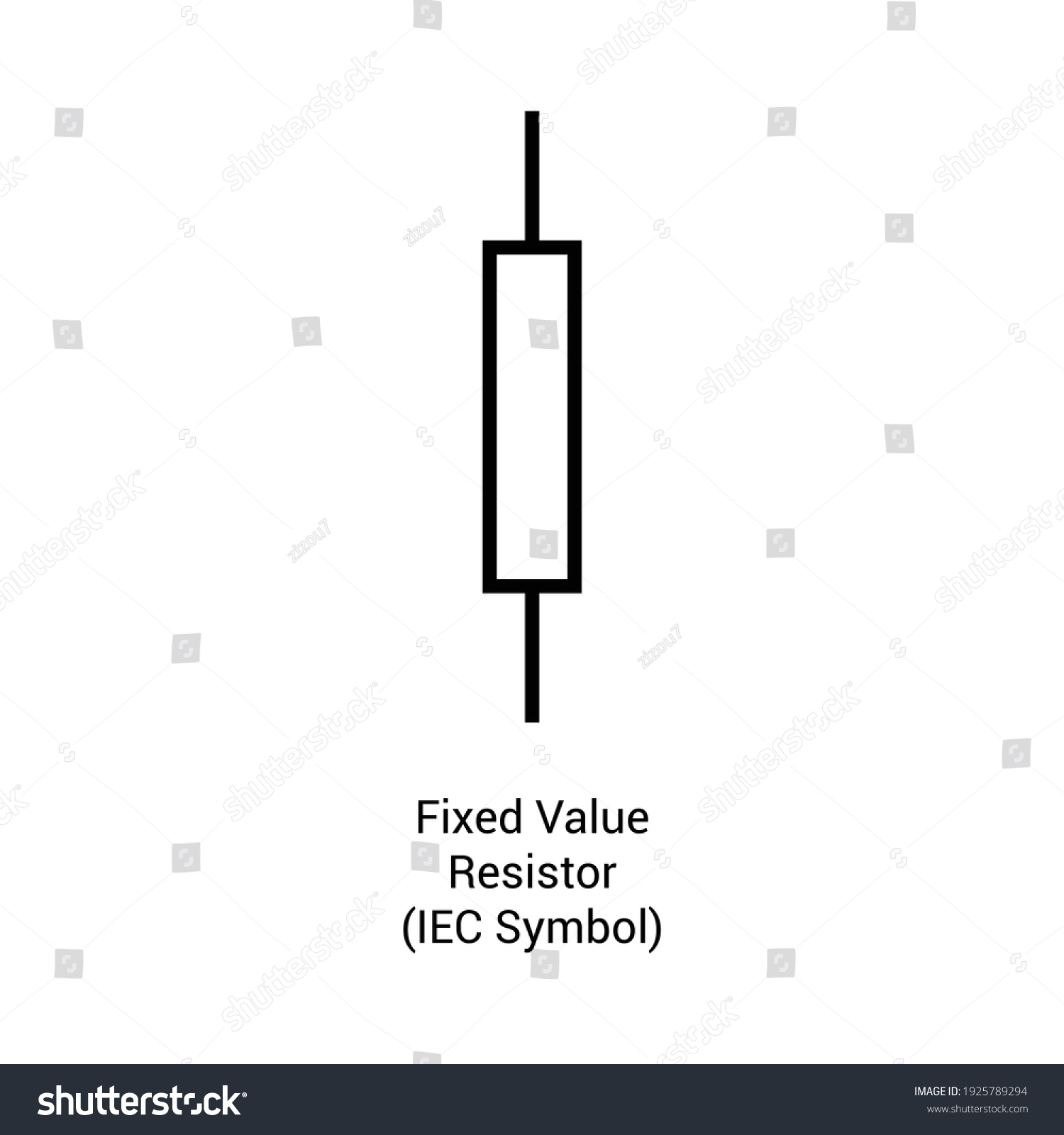 Stock Vektor „fixed Value Resistor Symbol Iec Symbols“ Bez Autorských