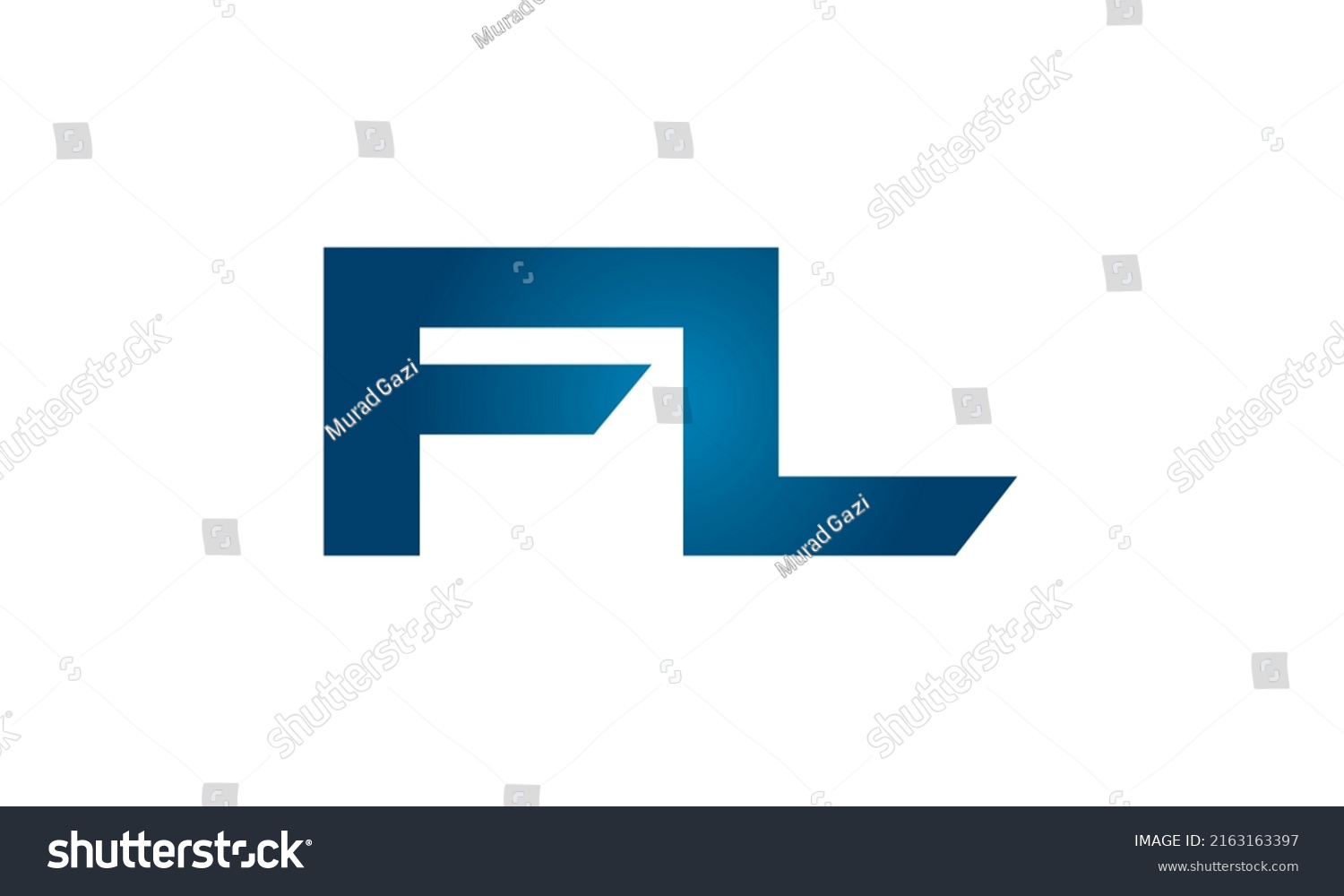 Fl Linked Letters Logo Icon Stock Vector (Royalty Free) 2163163397 ...