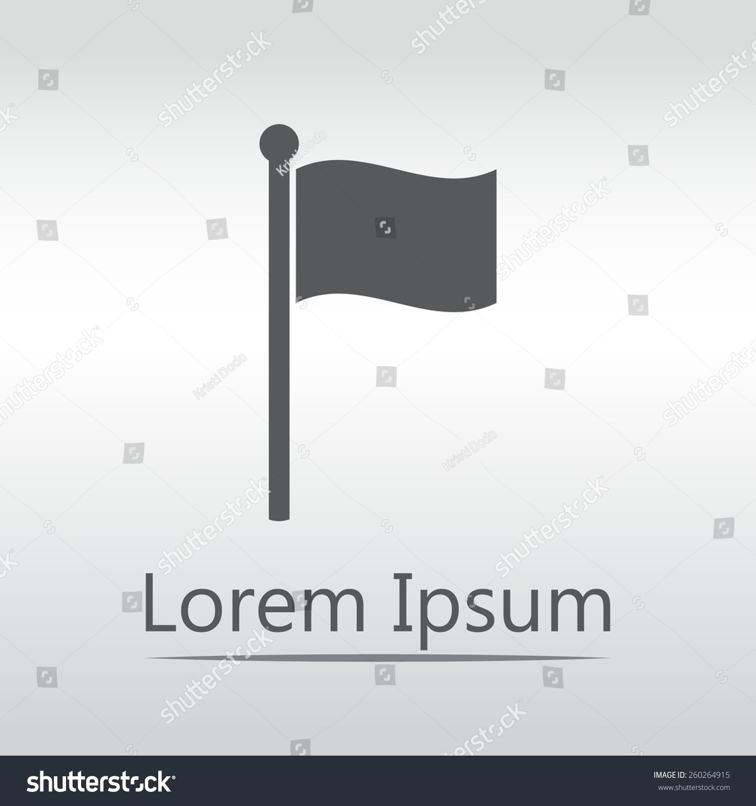 Flag Icon Website Mark Map Sign Stock Vector (Royalty Free) 260264915