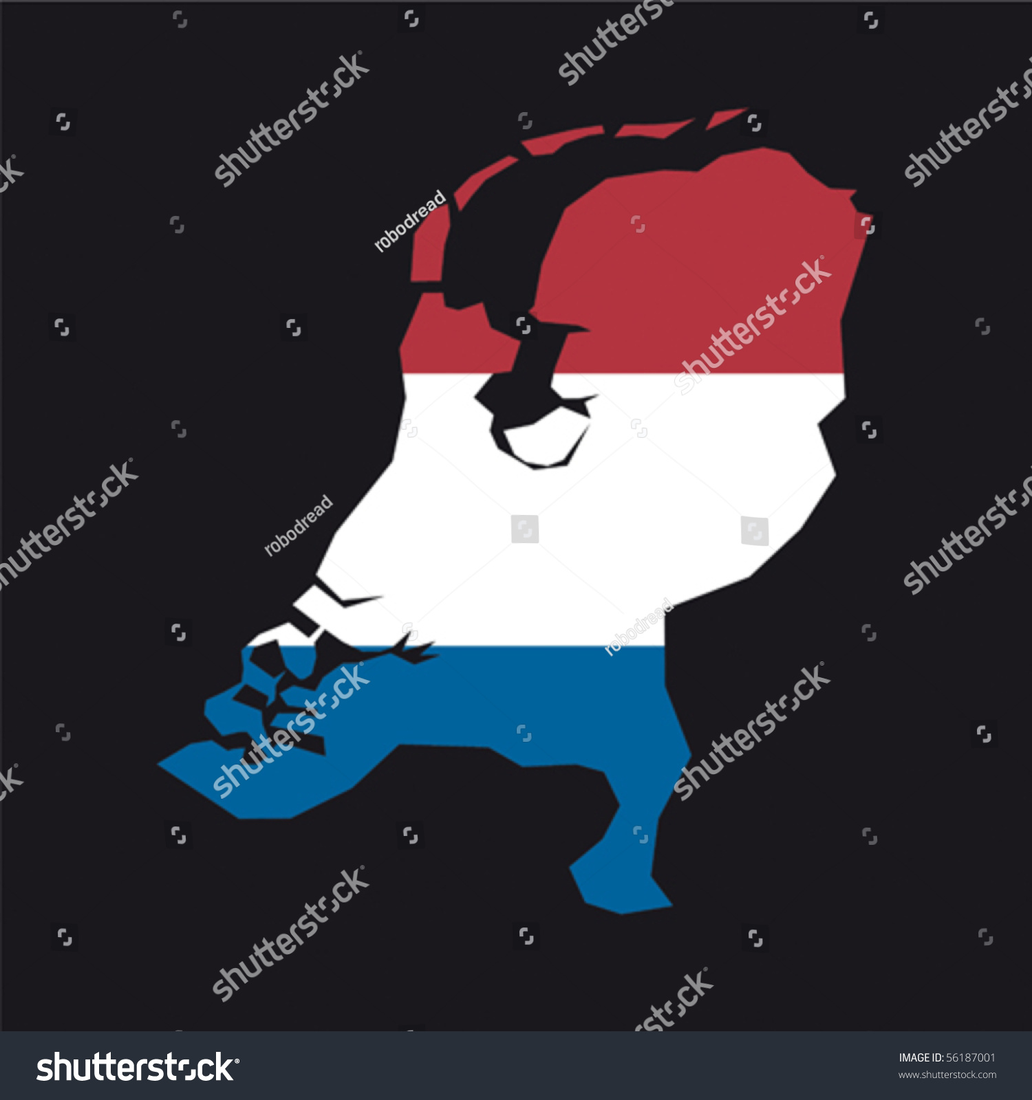 Flag Map Netherlands Stock Vector (Royalty Free) 56187001 | Shutterstock