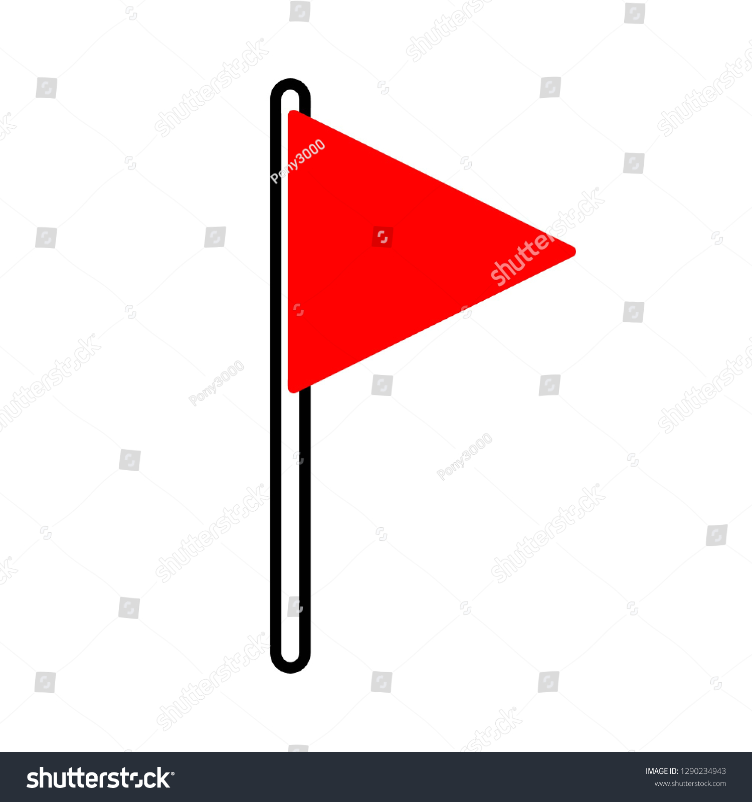 Flag Outline Icon Stock Vector (Royalty Free) 1290234943 | Shutterstock