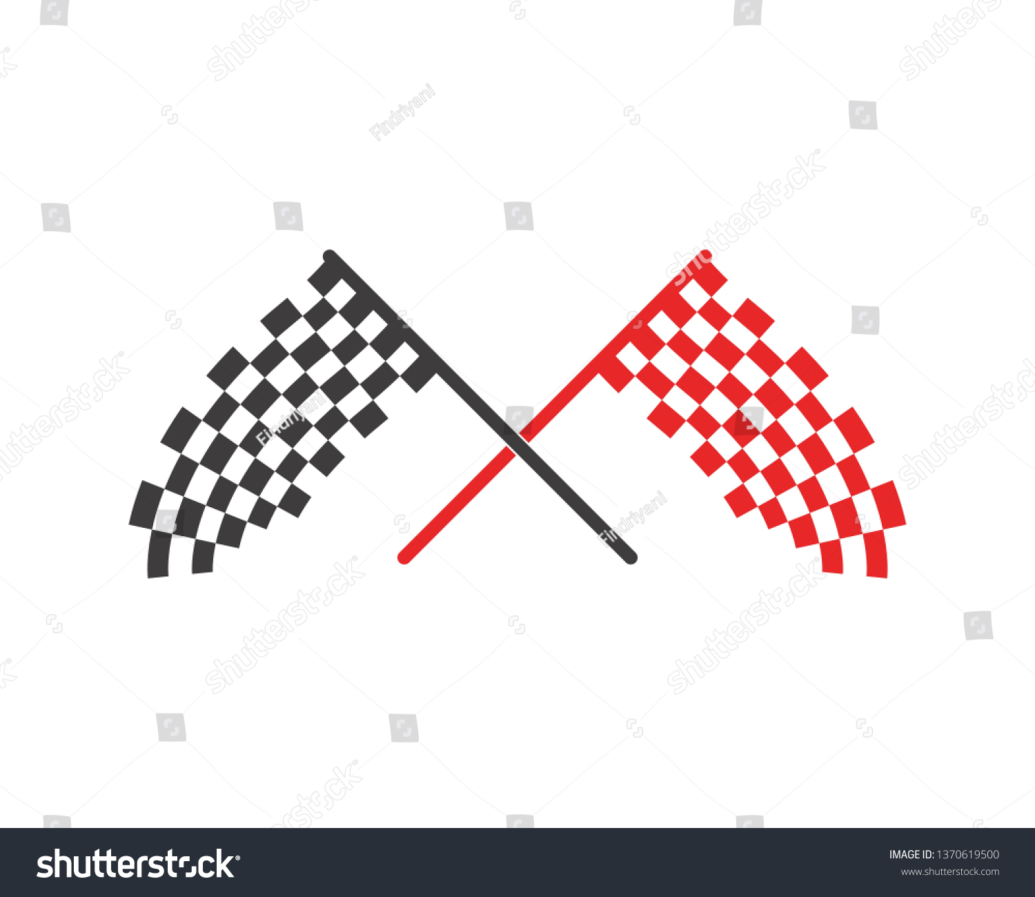 Flag Race Logo Vector Illustration Stock Vector (Royalty Free ...