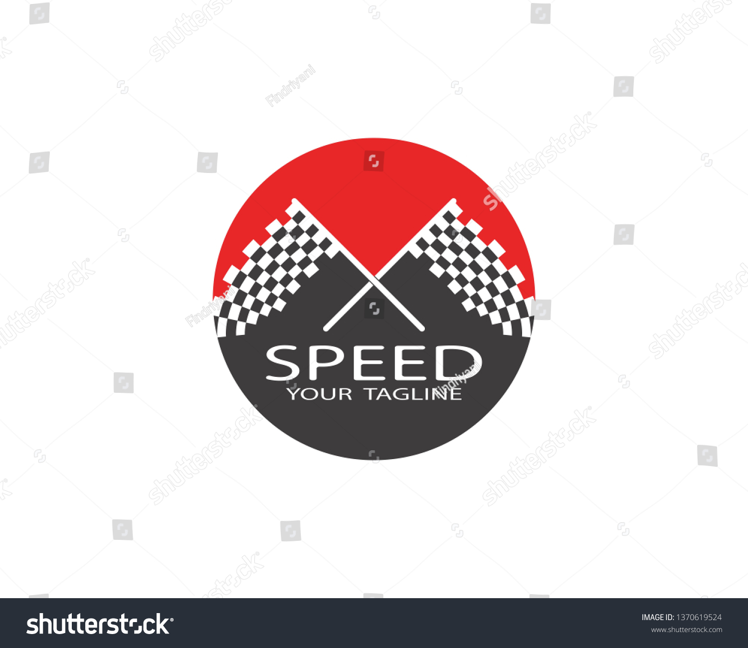 Flag Race Logo Vector Illustration Stock Vector (Royalty Free ...