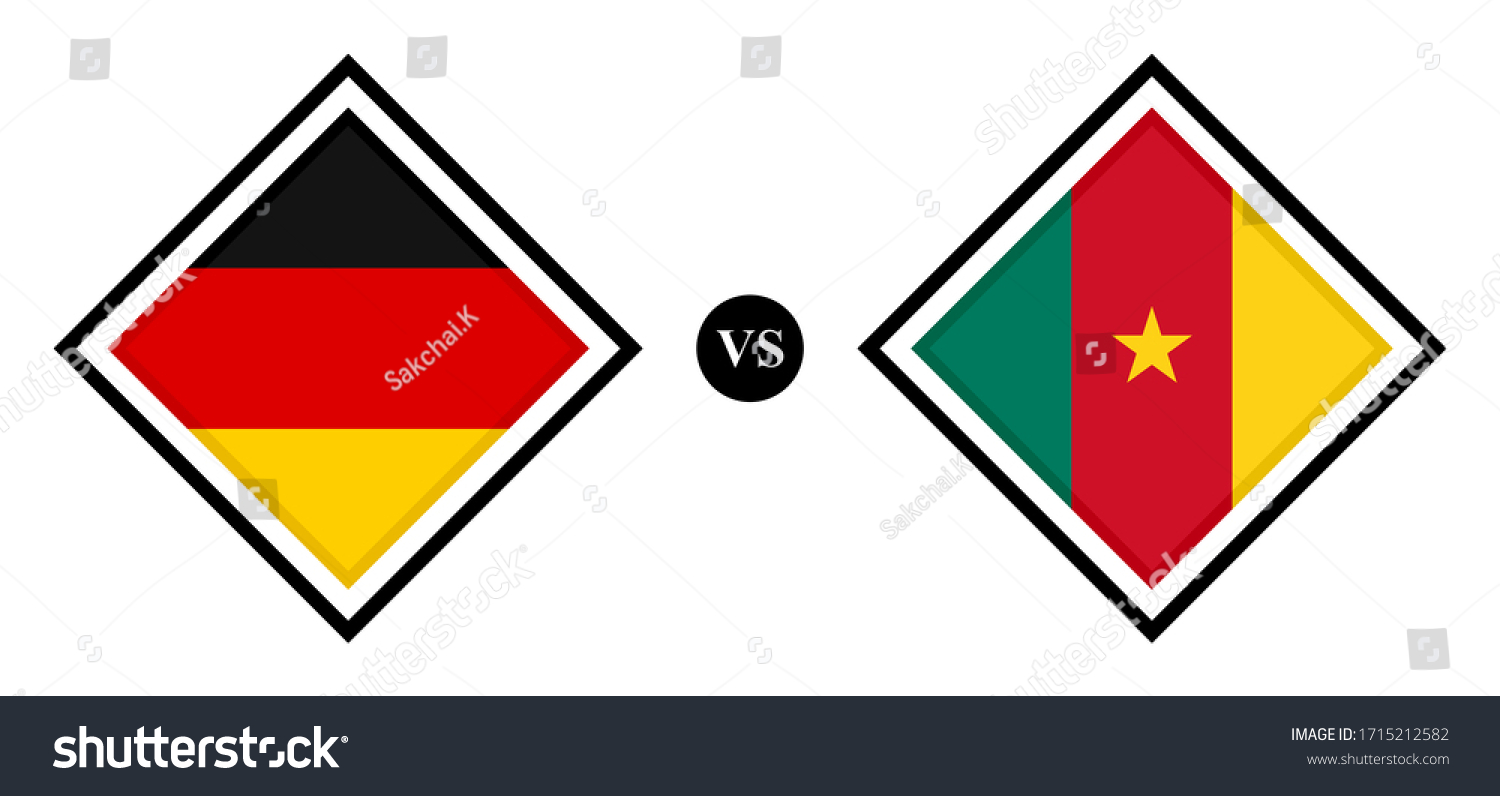 indicadores iconos, germany vs cameroon: vector de stock (libre de ...