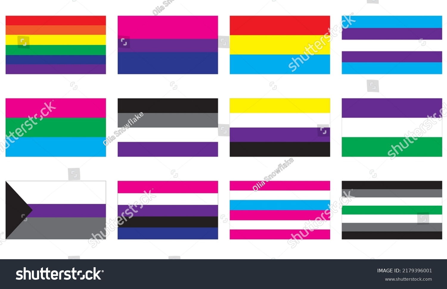 Flags Sexual Identity Symbol Gay Bisexual Stock Vector Royalty Free 2179396001 Shutterstock